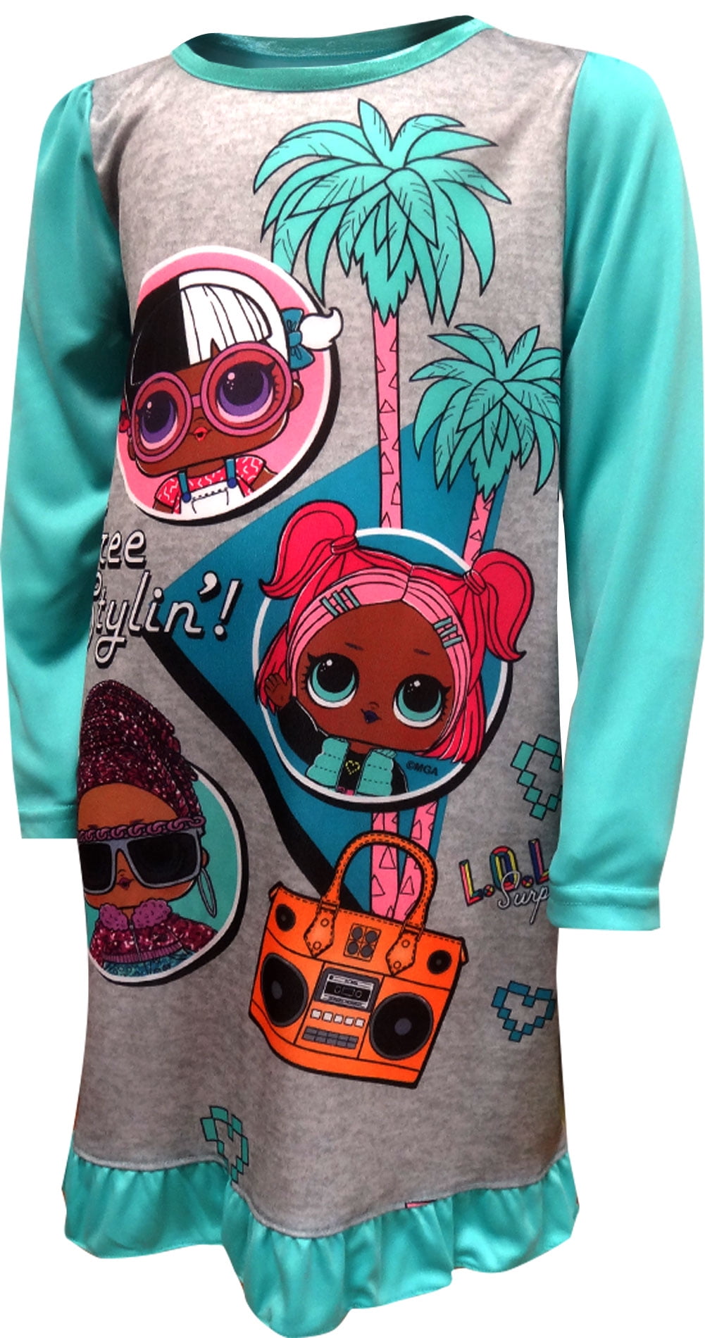 L.O.L. Surprise!, Mint Green Nightgown for Girls, Character Pajamas ...