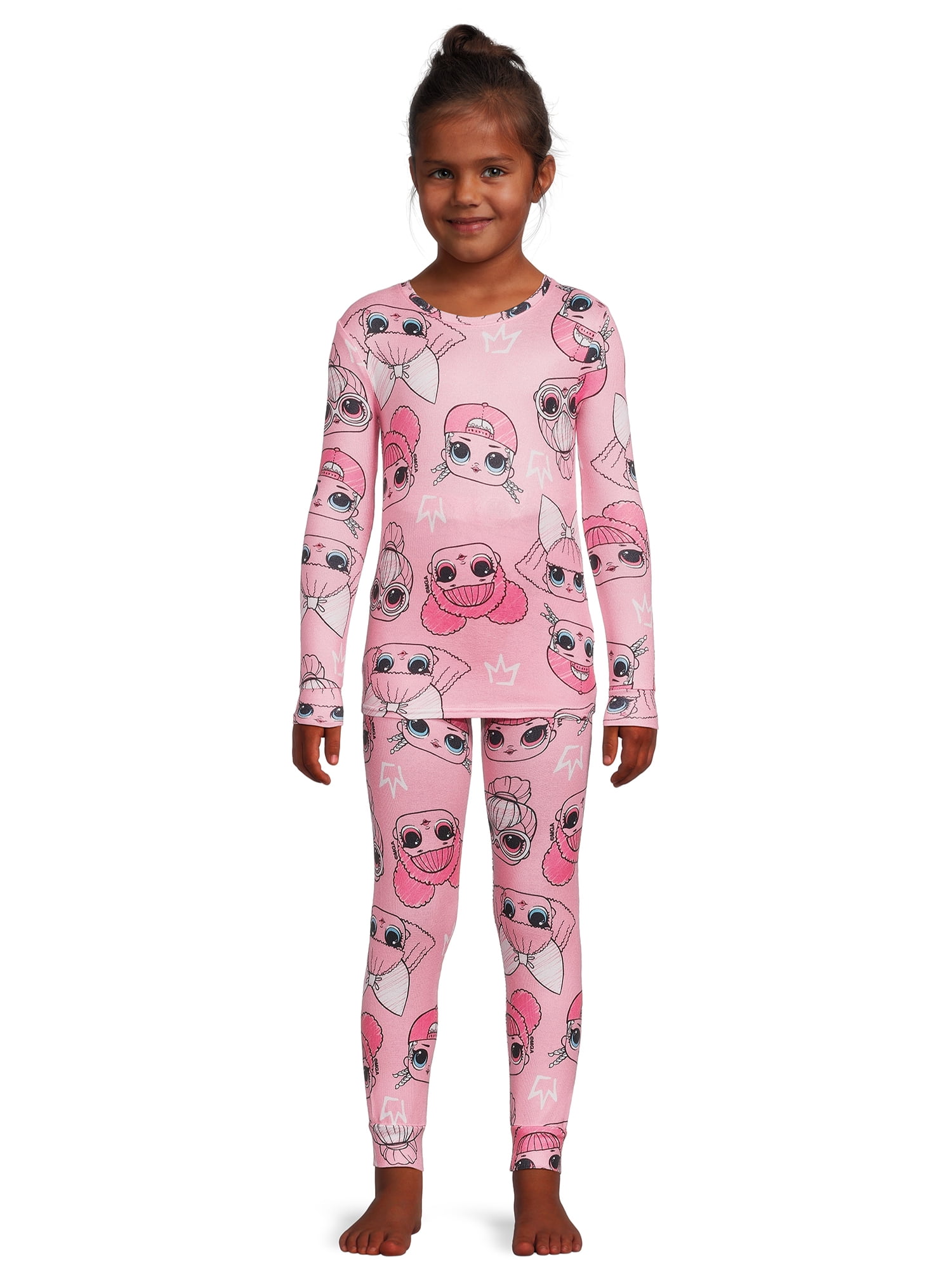 L.O.L. Surprise! Girls Long Sleeve Long Pant Snug Fit 2-Piece Pajama ...