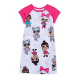 L.O.L. Surprise! Girls Pajama Nightgown with Short Sleeves, Sizes 4-12 ...