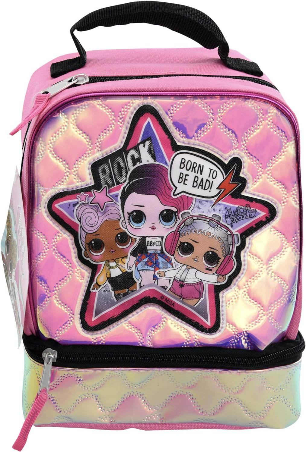 L.O.L. Surprise! Quilted Irridescent Dual Compartment Lunch Bag ...