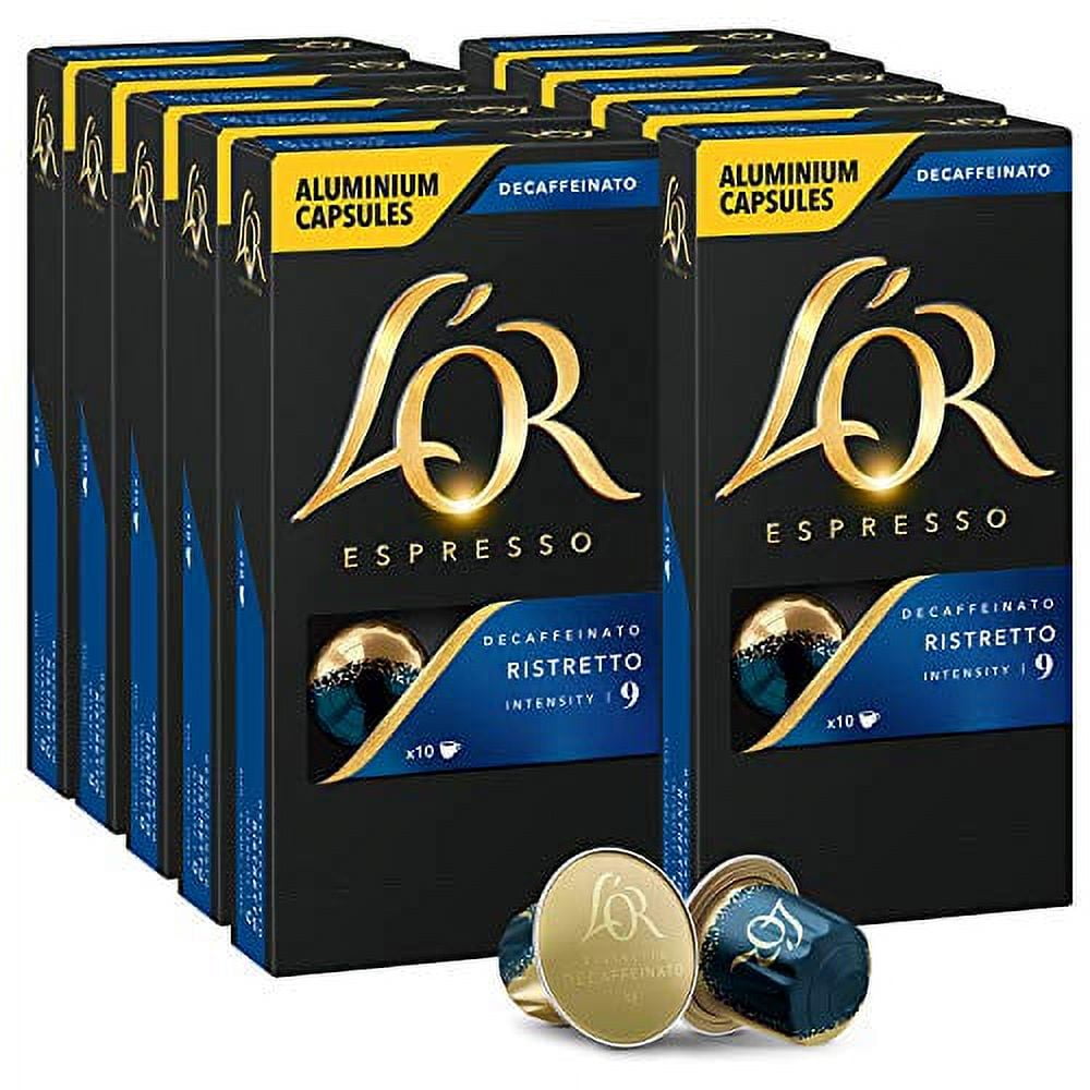 L'OR DECAF Espresso Capsules, .. .. 100 Count DECAF .. Ristretto ...