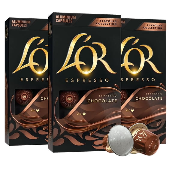 L'OR Espresso Capsules, 30 Count Chocolate, Single-Serve Aluminum ...