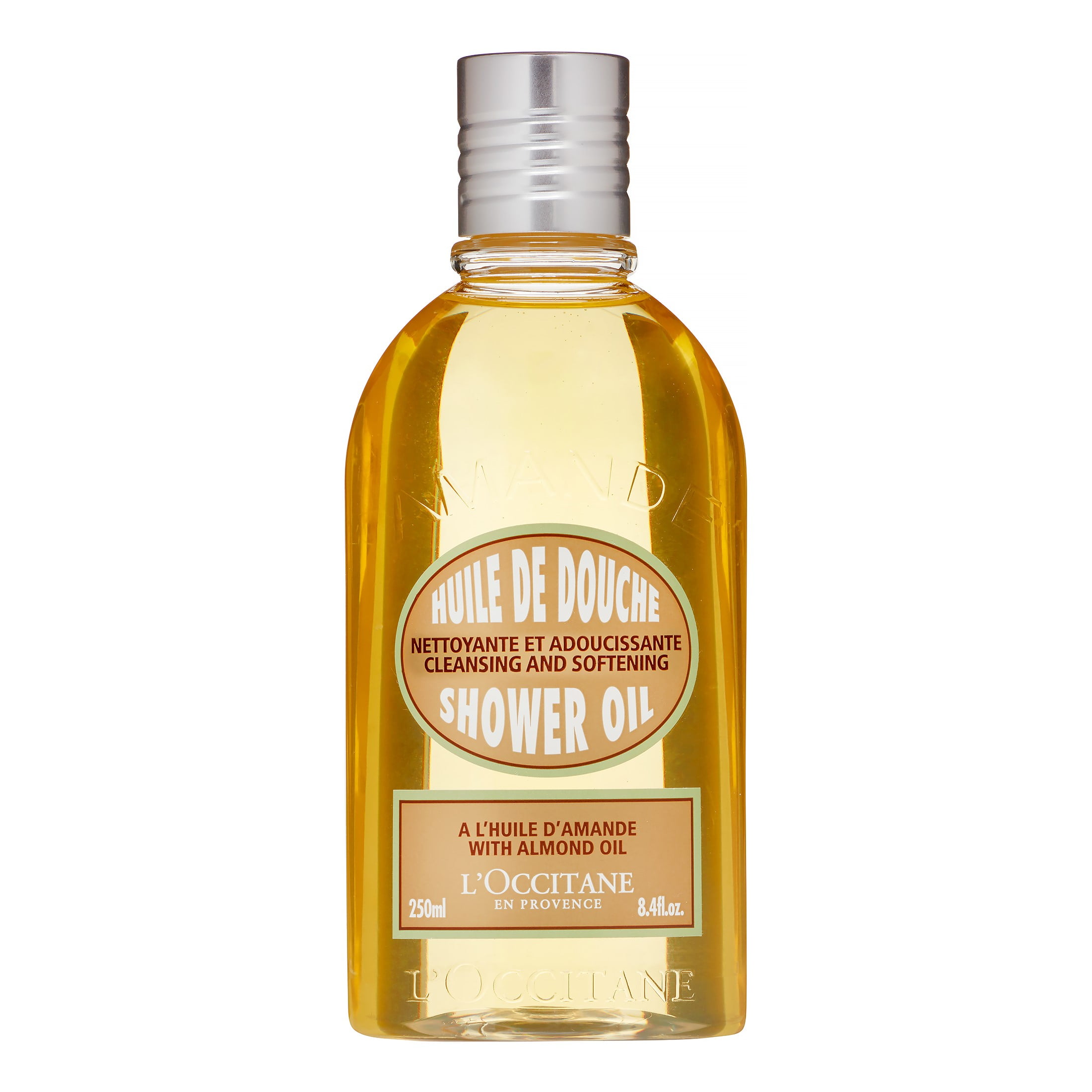 L'Occitane Almond Cleansing & Softening Shower Oil, 8.4 Fl Oz - Walmart.com