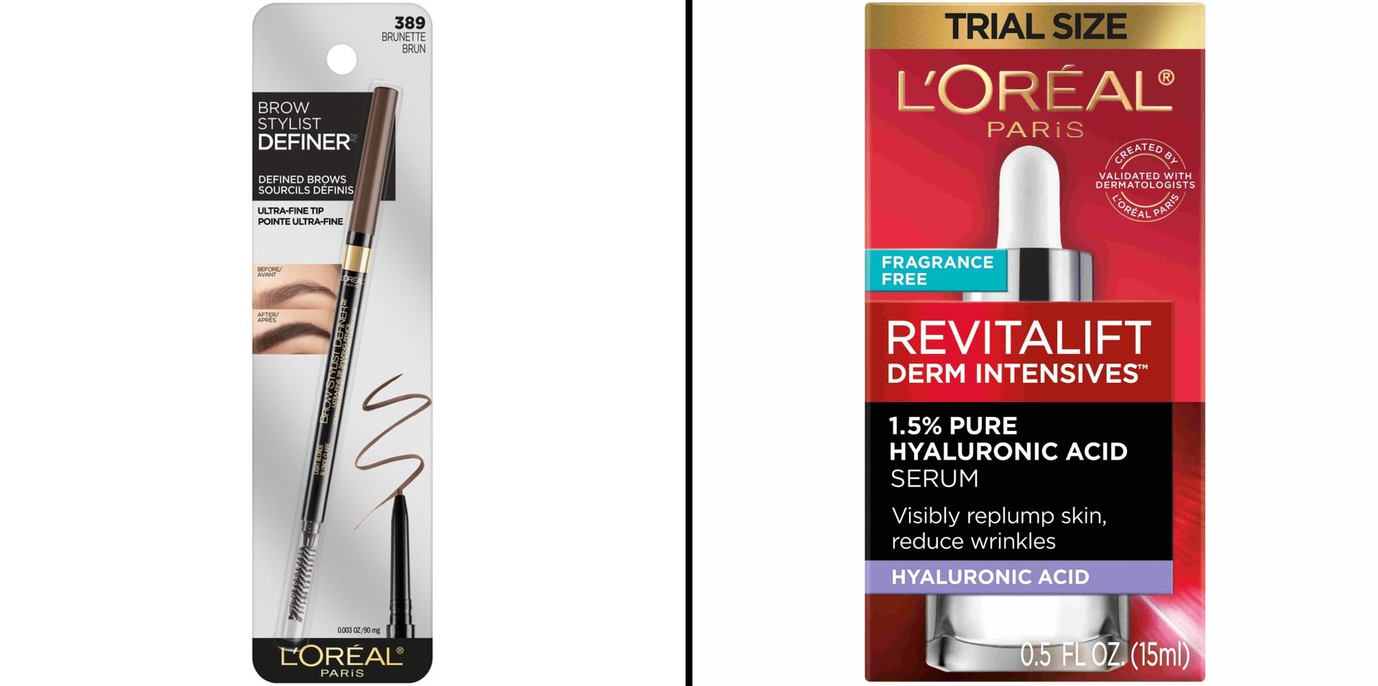 L'Oréal Paris Brow Stylist Definer Pencil - Brunette & Revitalift ...