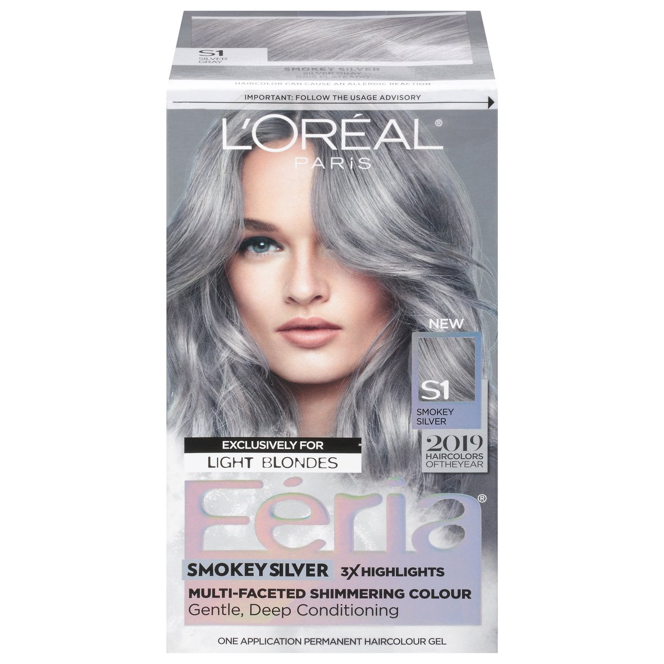Feria Smokey Silver On Orange Hair