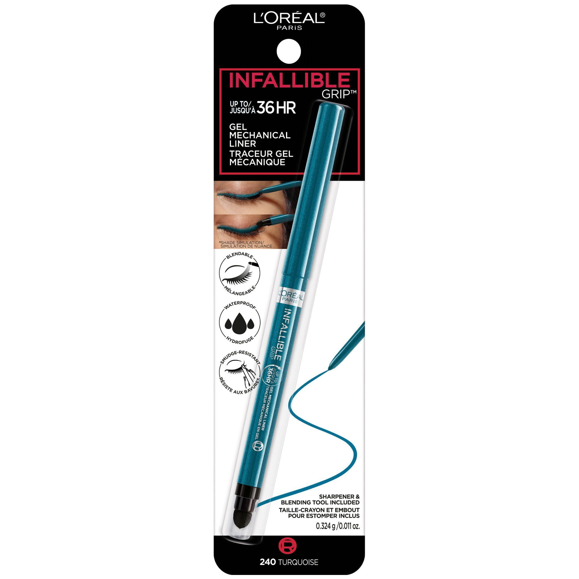 L'Oréal Paris Infallible Grip Mechanical Gel Makeup Eyeliner Turquoise ...
