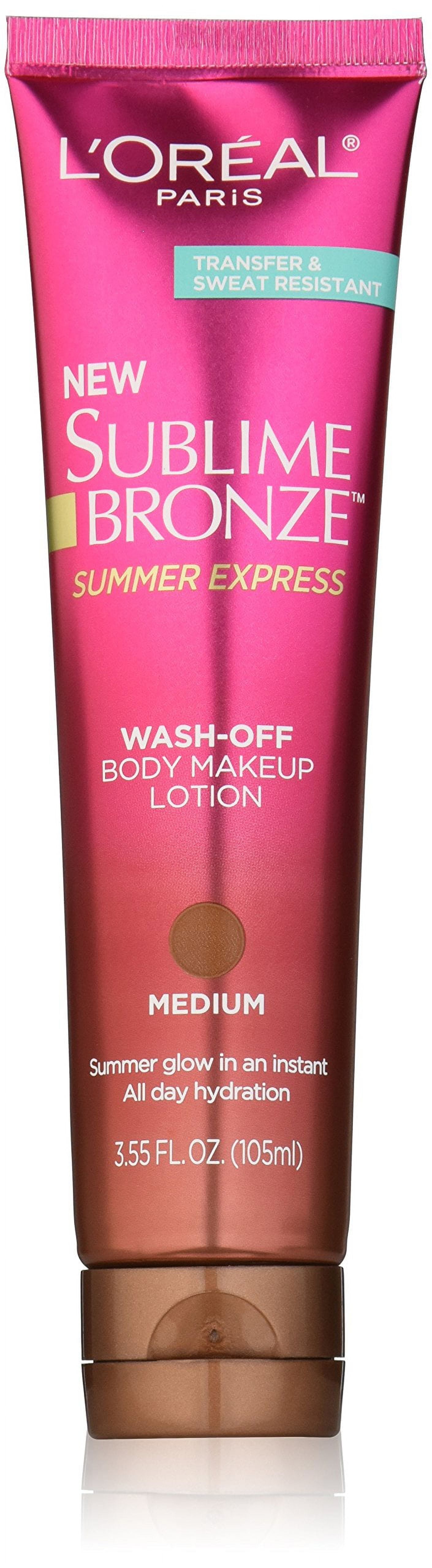 L'Oréal Paris Sublime Bronze Summer Express Body Makeup Lotion, Medium ...