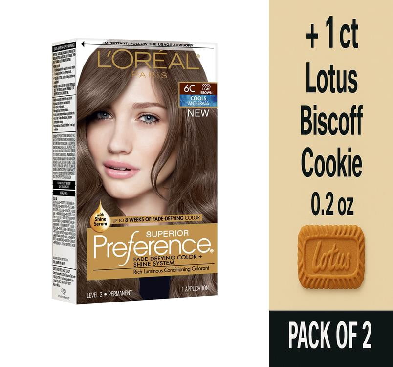 L'Oréal Paris Superior Preference Permanent Hair Color, 6C Cool Light ...