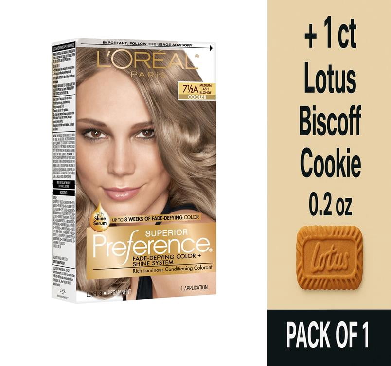 L'Oréal Paris Superior Preference Permanent Hair Color, 7.5A Medium Ash ...