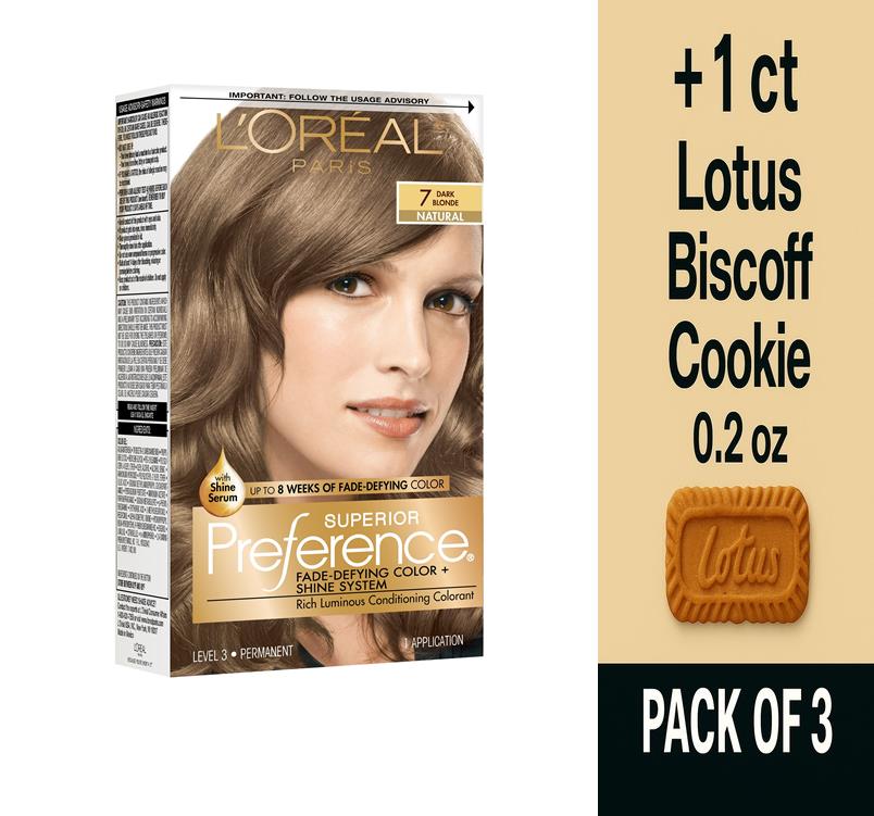 L'Oréal Paris Superior Preference Permanent Hair Color, 7 Dark Blonde ...