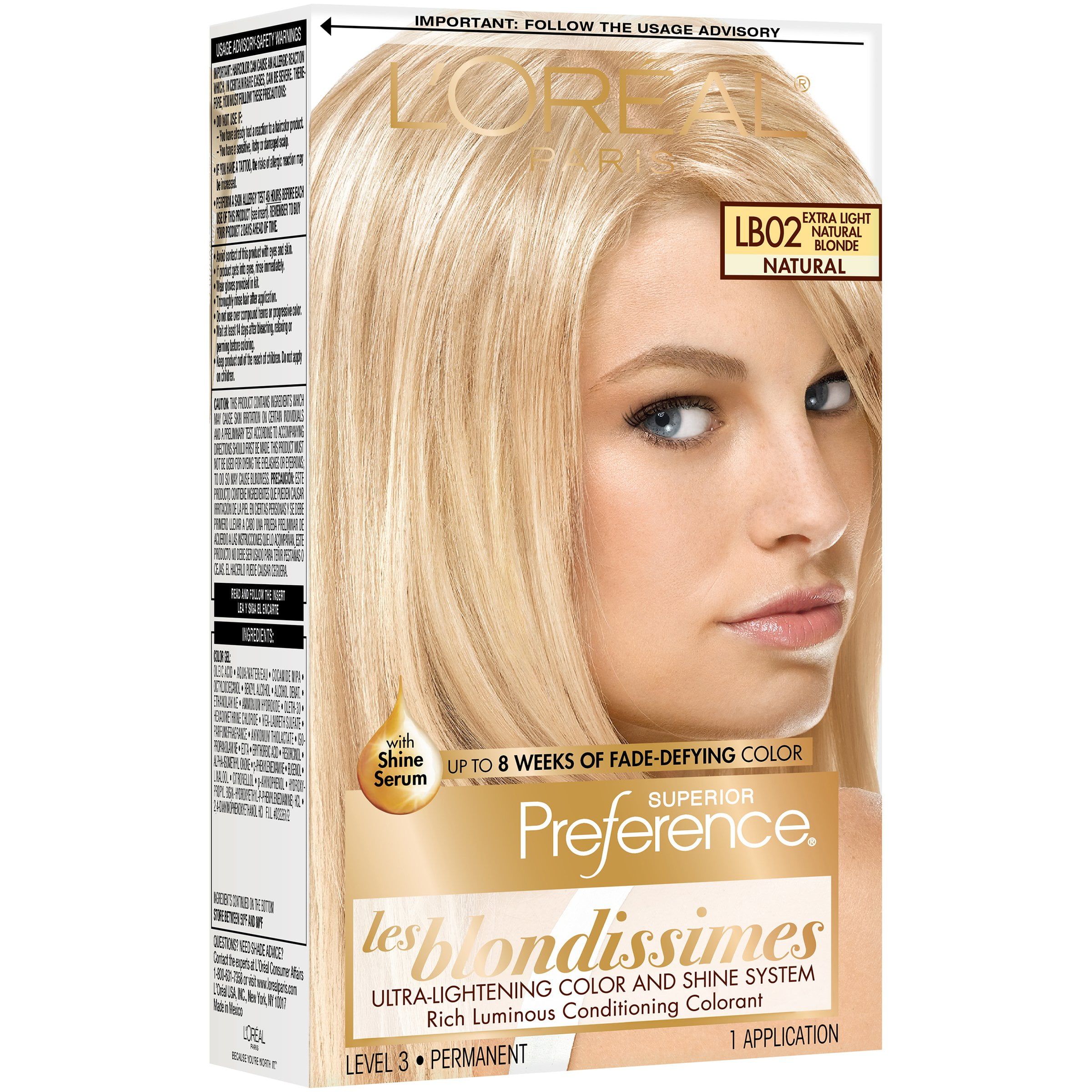 L'Oréal Paris Superior Preference Permanent Hair Color, LB02 Extra ...