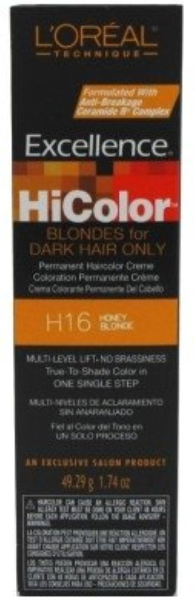 L'Oreal Paris Excellence HiColor Honey Blonde, Permanent Hair Color for ...