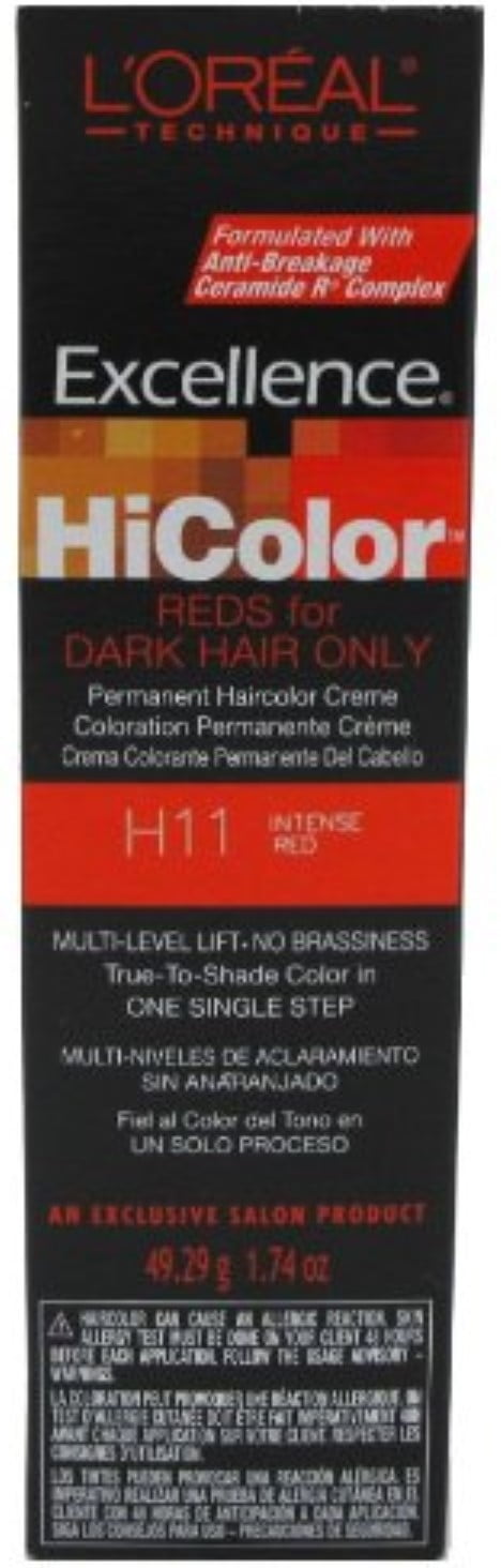 L'Oreal Excellence HiColor Intense Red, 1.74 oz (Pack of 4) - Walmart.com