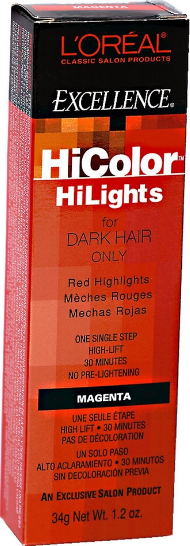 L'Oreal Excellence HiColor Magenta HiLights, 1.2 oz (Pack of 3 ...