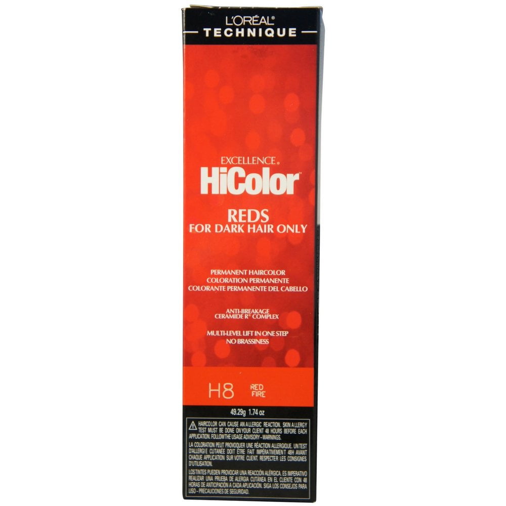 L'Oreal Excellence HiColor Red Fire H8, 1.74 oz - Walmart.com
