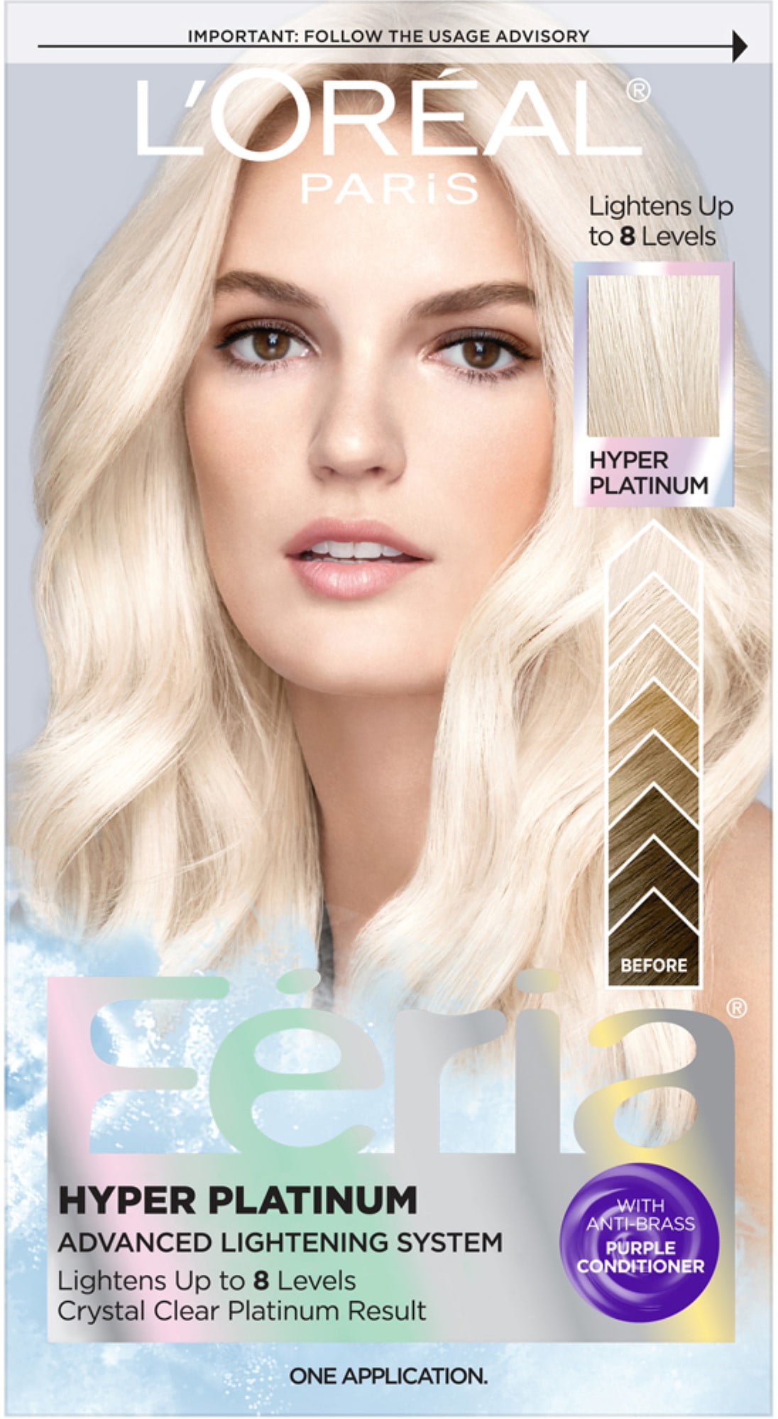 L'Oreal Feria Platinum Advanced Lightening System Bleach Hyper Platinum ...