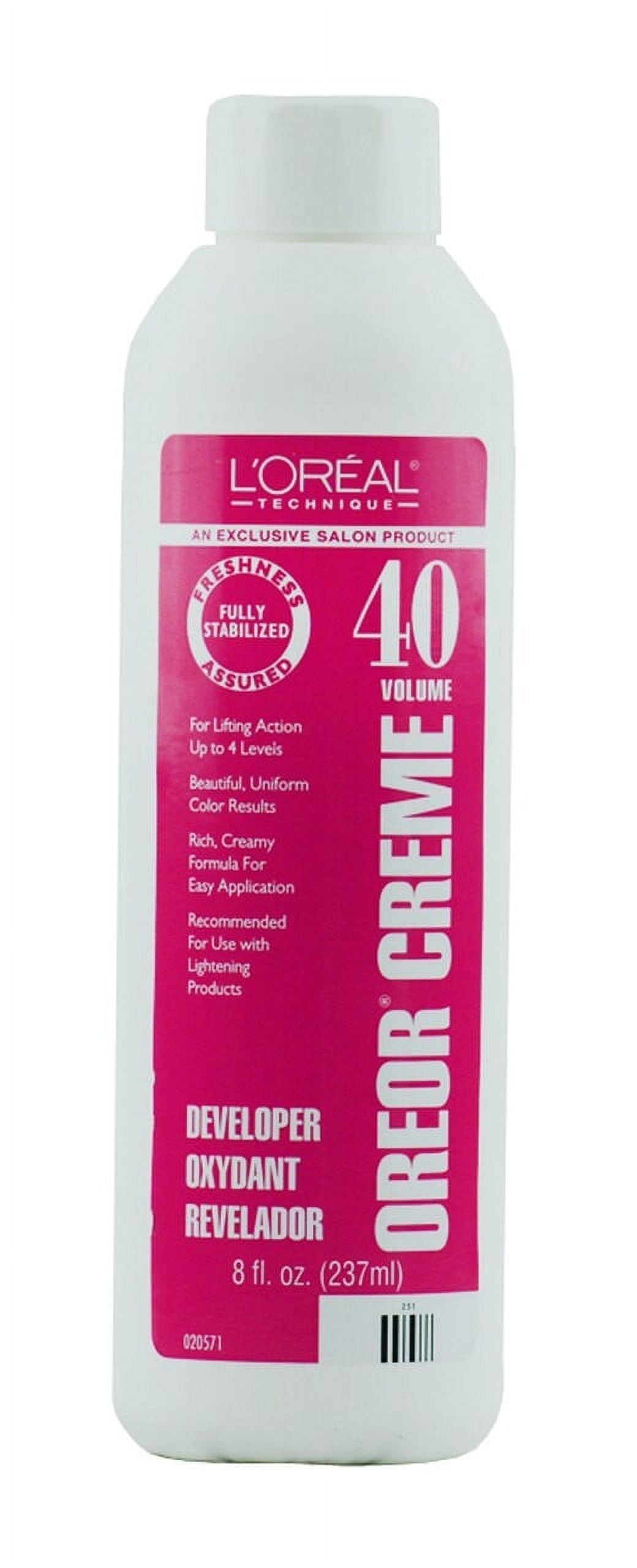 L'Oreal Oreor Creme 40 Volume Developer, 8 Oz for Lifting Action Up to ...
