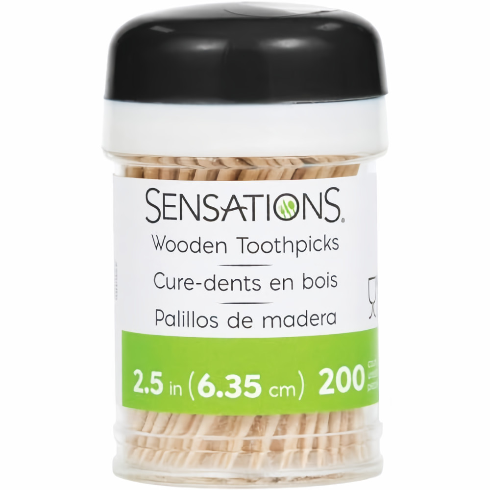 Sensations Wooden Toothpicks (Pack of 20) - Walmart.com