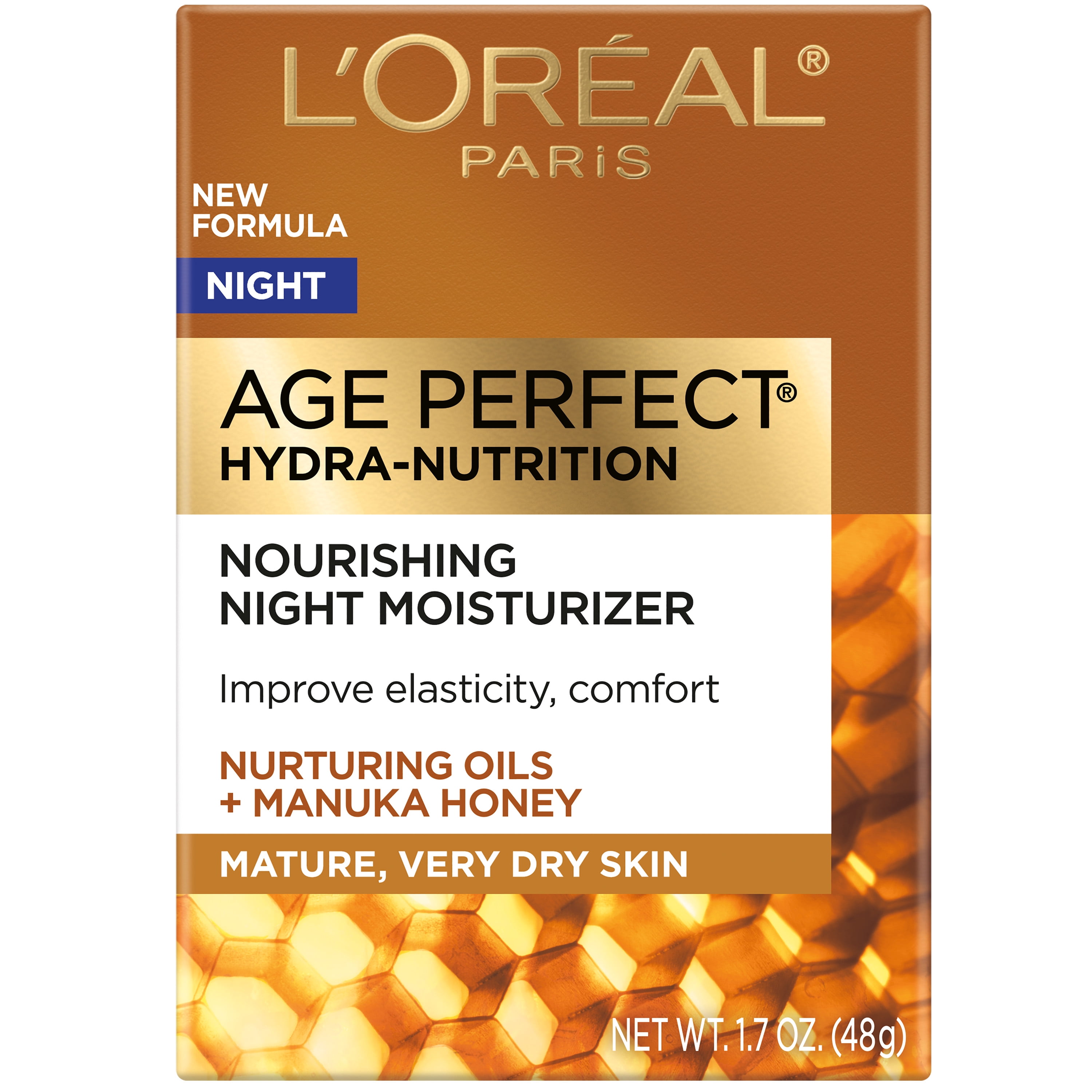 L'Oreal Paris Age Perfect Hydra Nutrition Night Balm, 1.7 oz - Improved ...