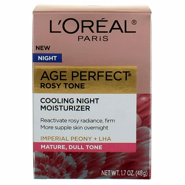 Loreal Paris Age Perfect Rosy Tone Cooling Night Moisturizer 1 7 Oz