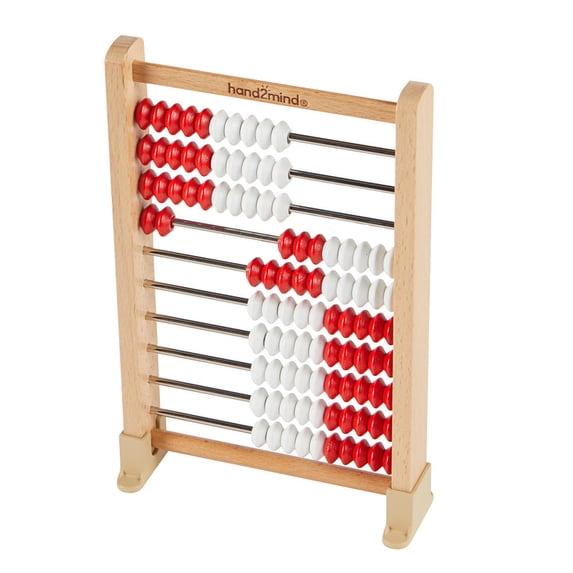 hand2mind Mini 100-Bead Wooden Rekenrek, Number Rack for Kids, Abacus ...