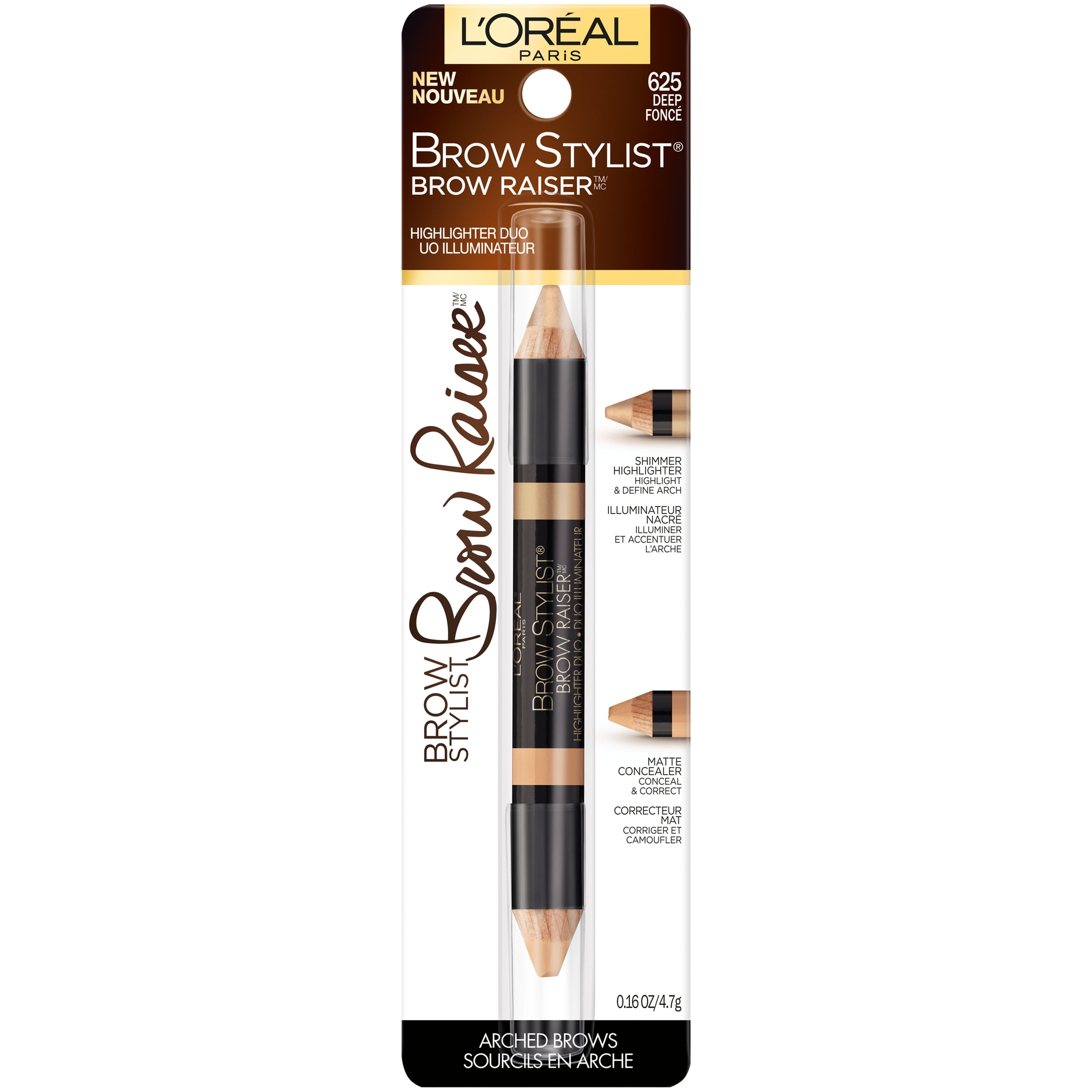 L'Oreal Paris Brow Stylist Brow Raiser Highlighter Duo, Deep - Walmart.com