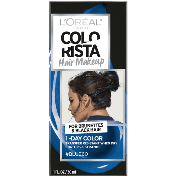L'Oreal Paris Colorista 1 Day Hair Color, 60 Blue, 1 fl oz - Walmart.com