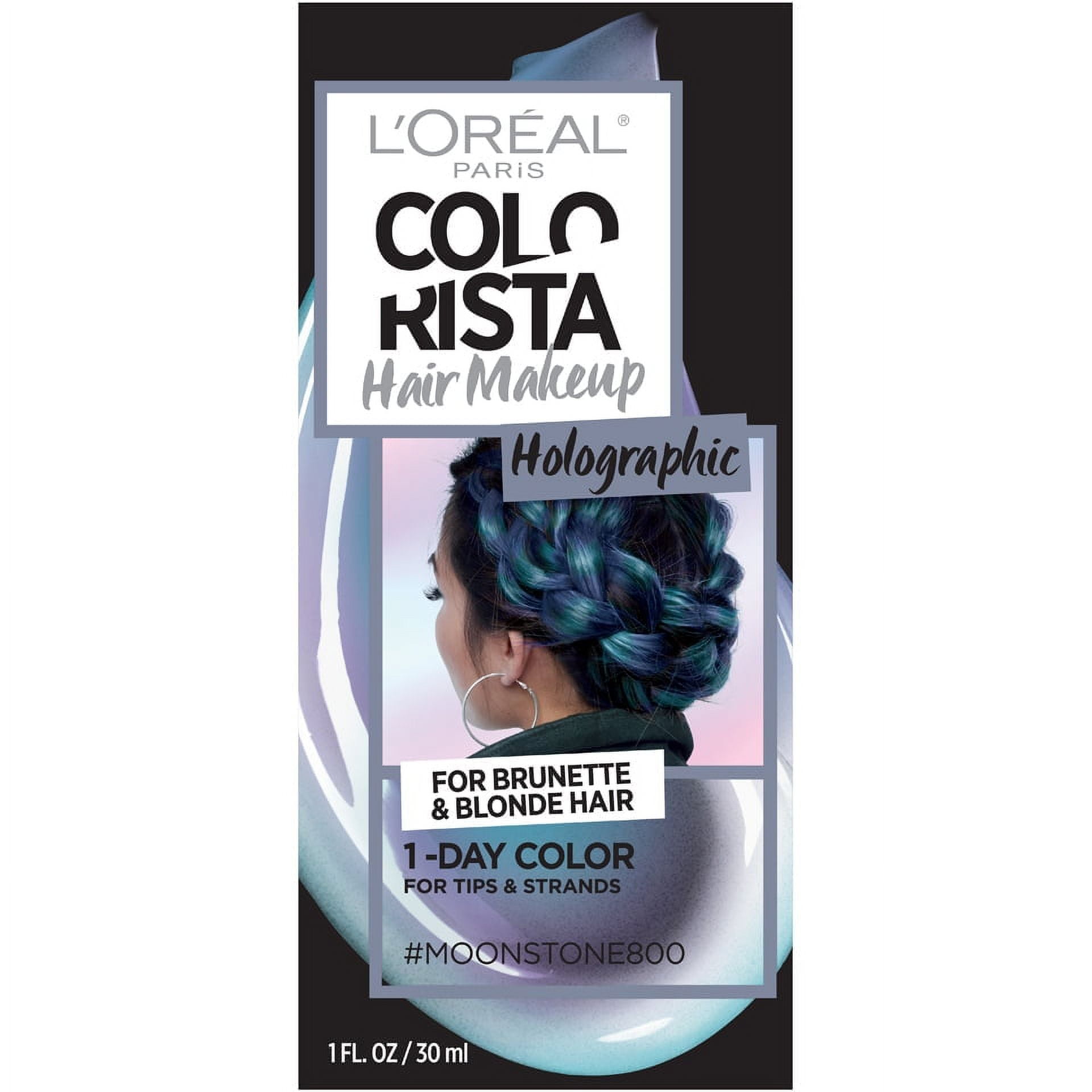 L'Oreal Paris Colorista 1 Day Hair Color, 800 Moonstone Holographic ...