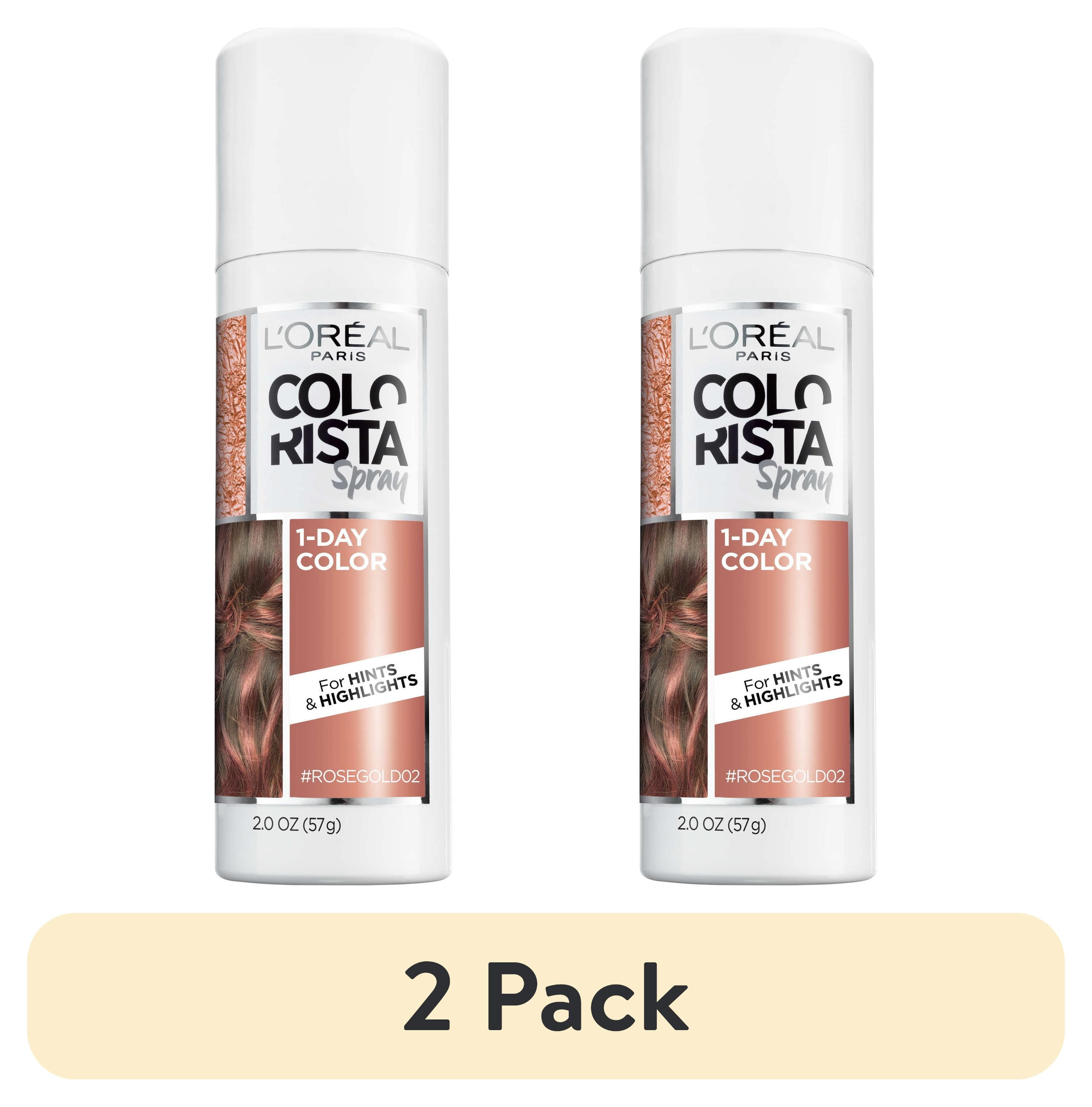 (2 pack) L'Oreal Paris Colorista Hair Makeup Temporary 1-Day Hair Color ...