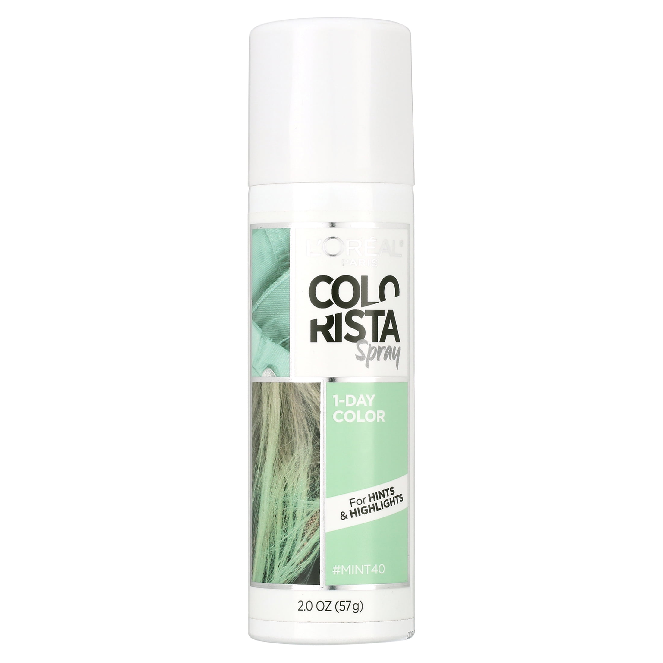 L'Oreal Paris Colorista 1 Day Hair Color Spray, 40 Pastel Mint, 2 oz ...