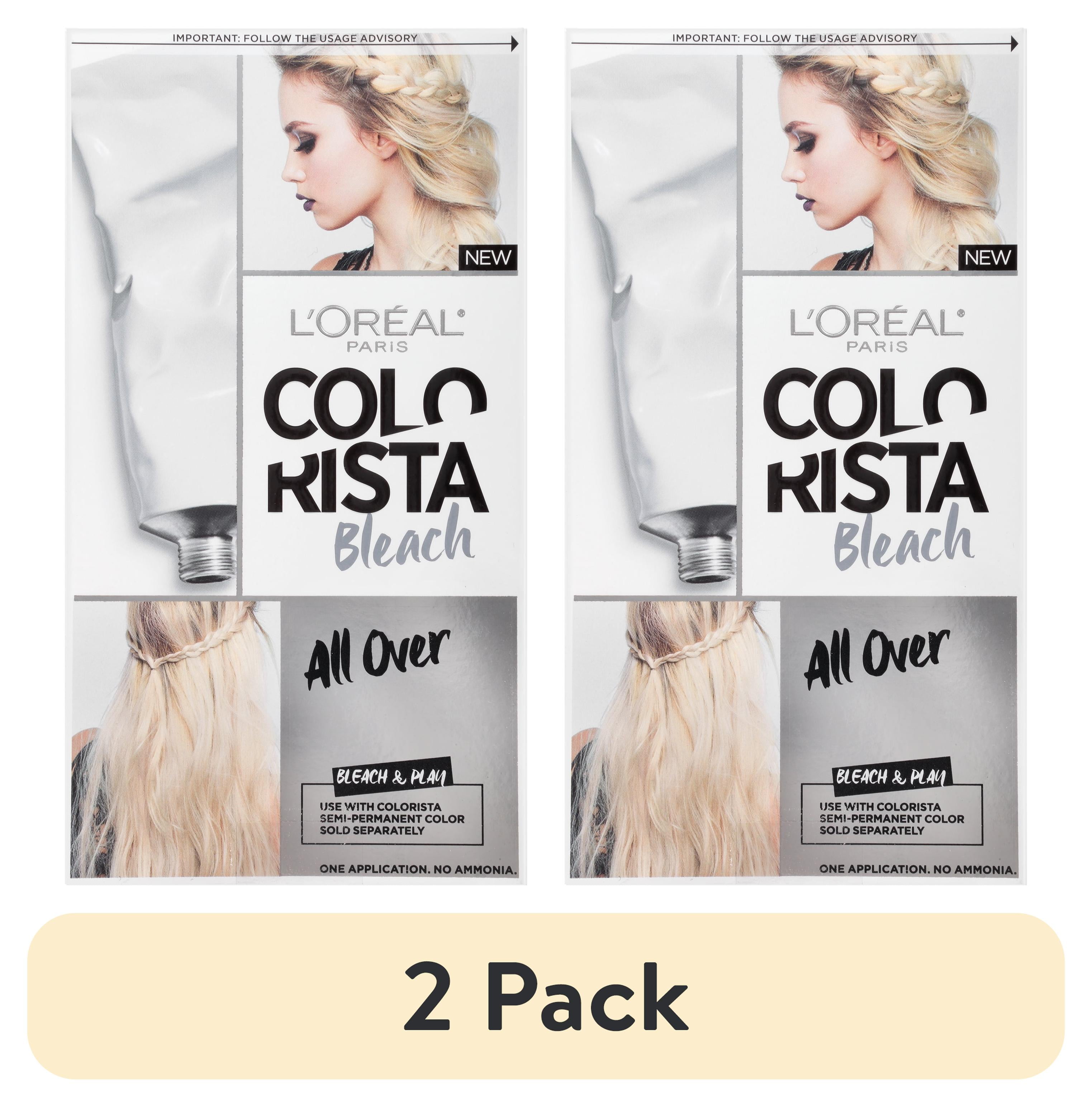 (2 pack) L'Oreal Paris Colorista All Over Bleach, Hair Color Lightening ...