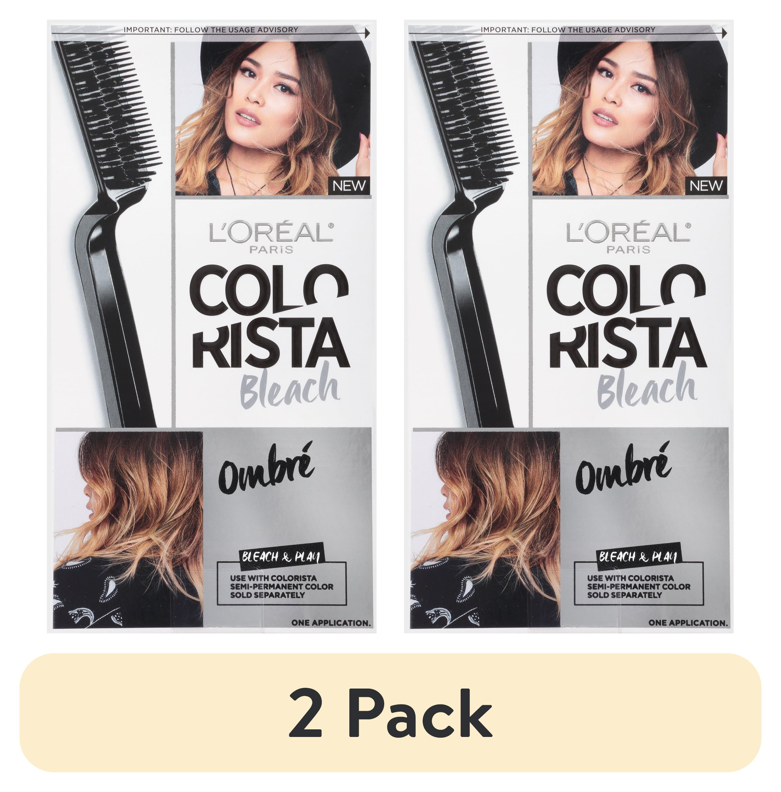 (2 pack) L'Oreal Paris Colorista Ombre Bleach, Vegan Formula Hair ...