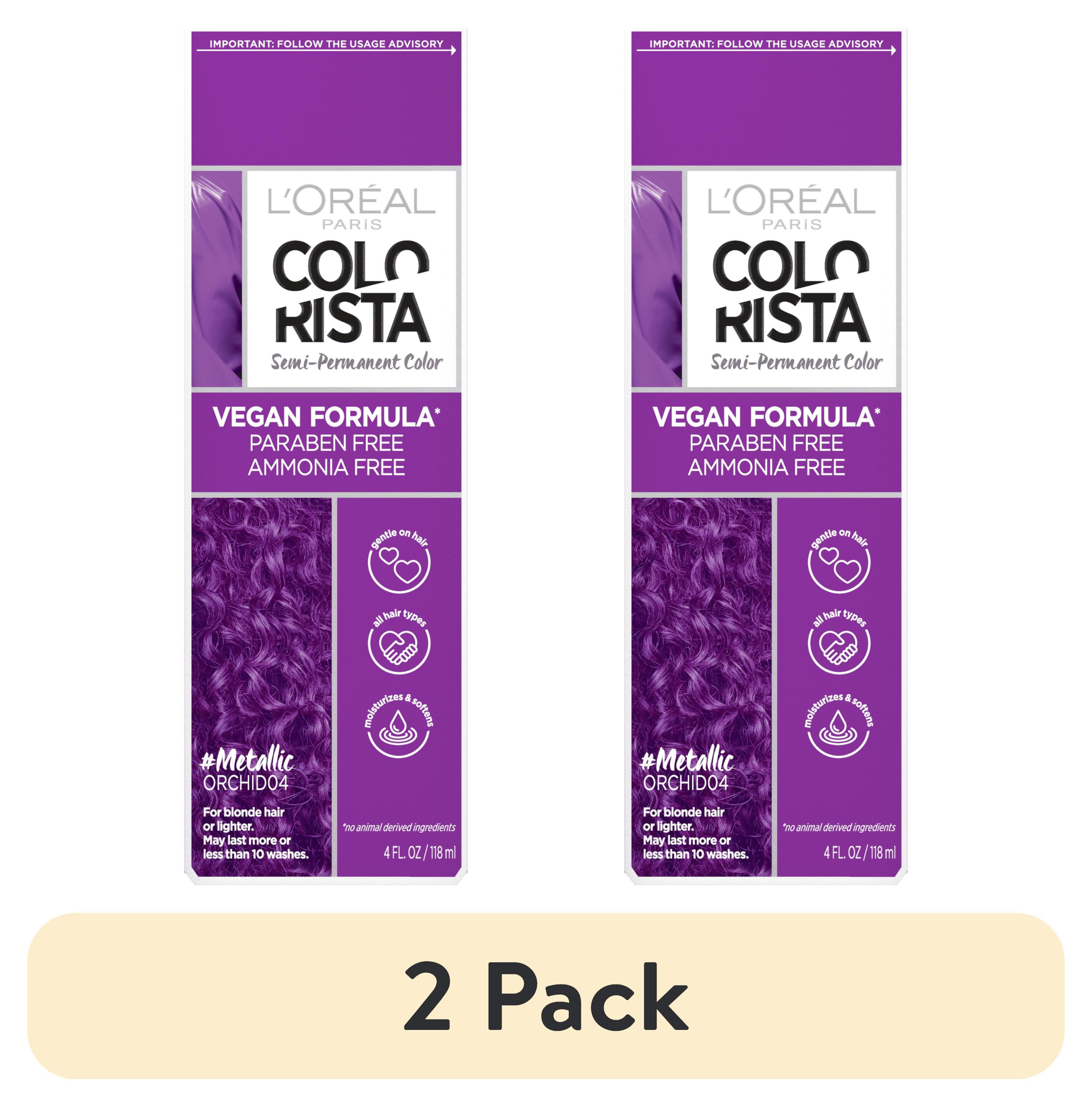 (2 pack) L'Oreal Paris Colorista Semi-Permanent Hair Color, Metallic ...