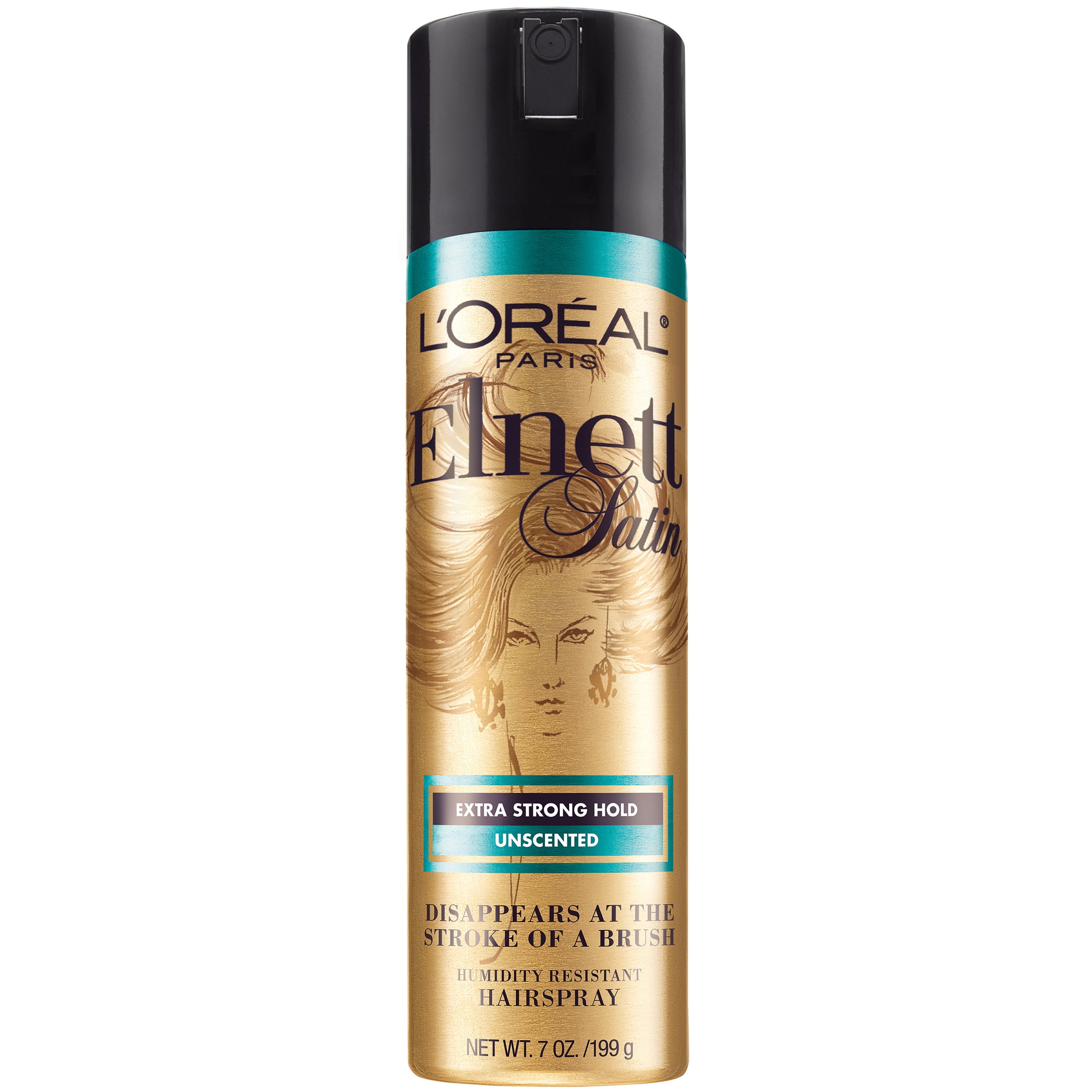 L'Oreal Paris Elnett Satin Extra Strong Hold Light Hairspray, Unscented ...