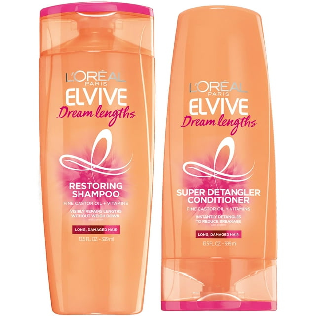 L'Oreal Paris Elvive Dream Lengths Restoring Shampoo and Detangler ...