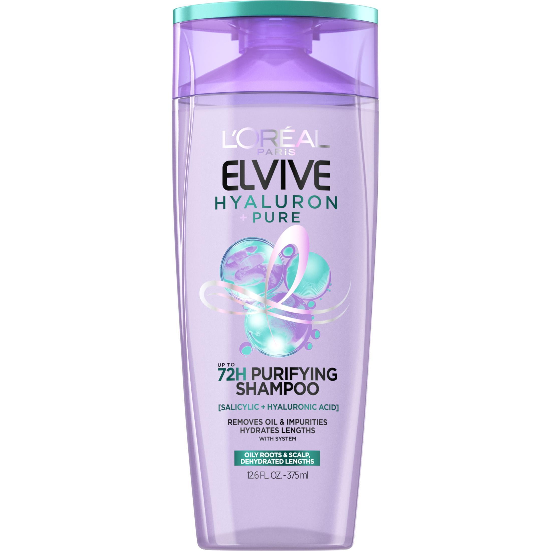 L'Oreal Paris Elvive Purifying Shampoo with Hyaluronic Acid, 12.6 fl oz - Walmart.com