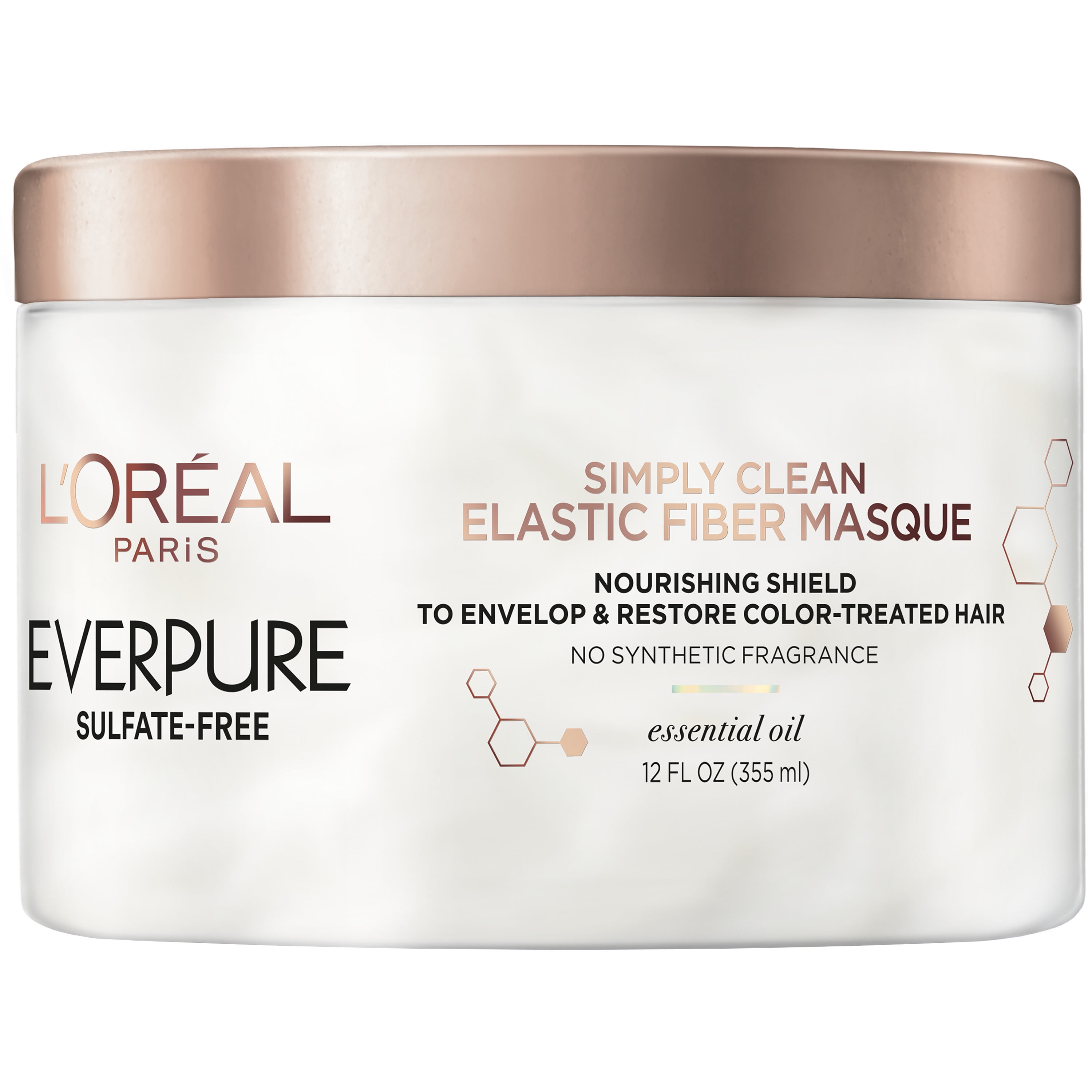 L'Oreal Paris EverPure Nourishing Hair Masks, for All Hair Types, 12 fl ...