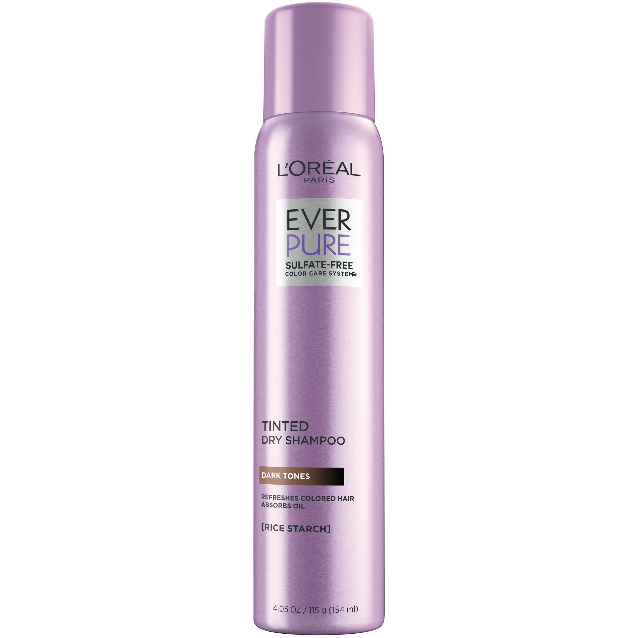 L'Oreal Paris EverPure Sulfate Free Tinted Dry Shampoo for Brown Hair ...