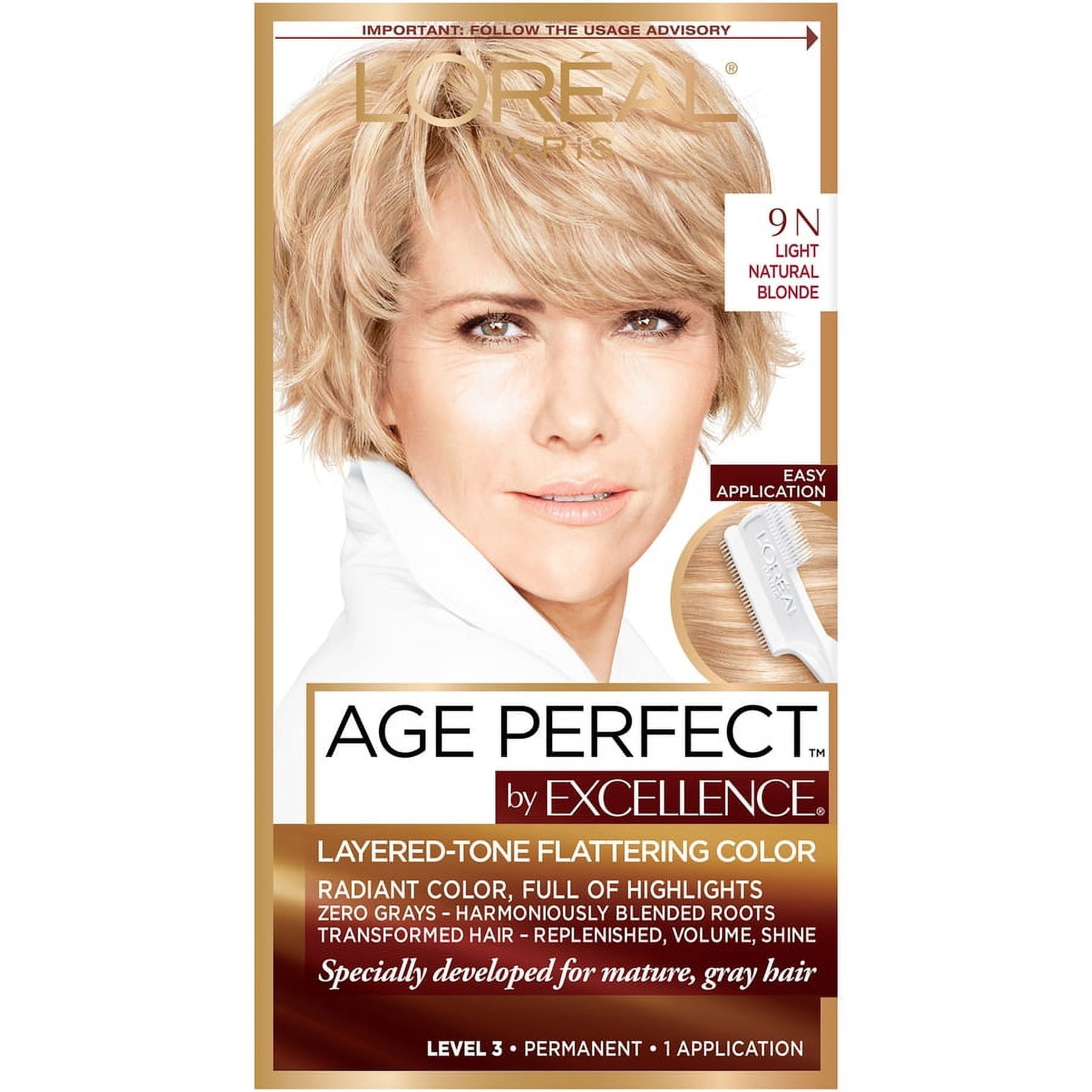 L'Oreal Paris Age Perfect 9N Light Natural Blonde Permanent Hair Color ...