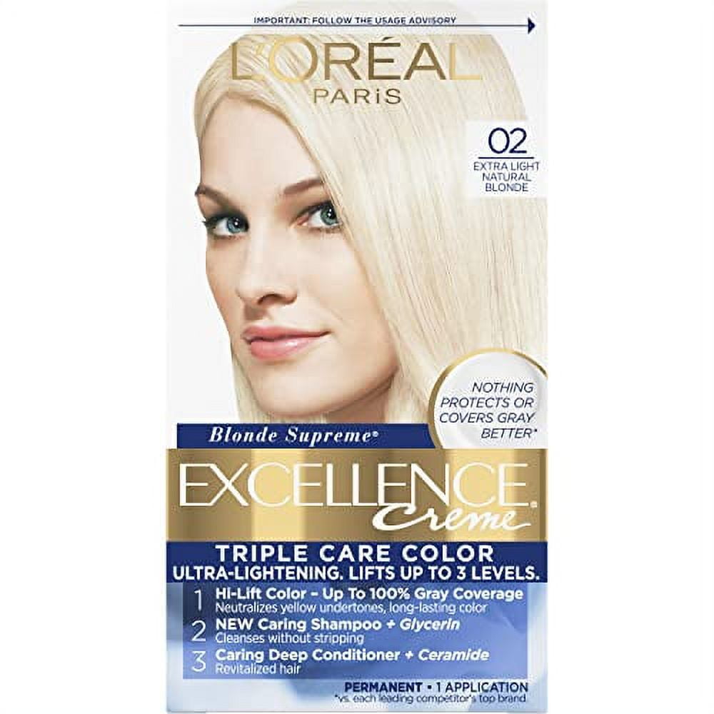 L'Oreal Paris Excellence Creme Permanent Triple Care Hair Color, 02 ...