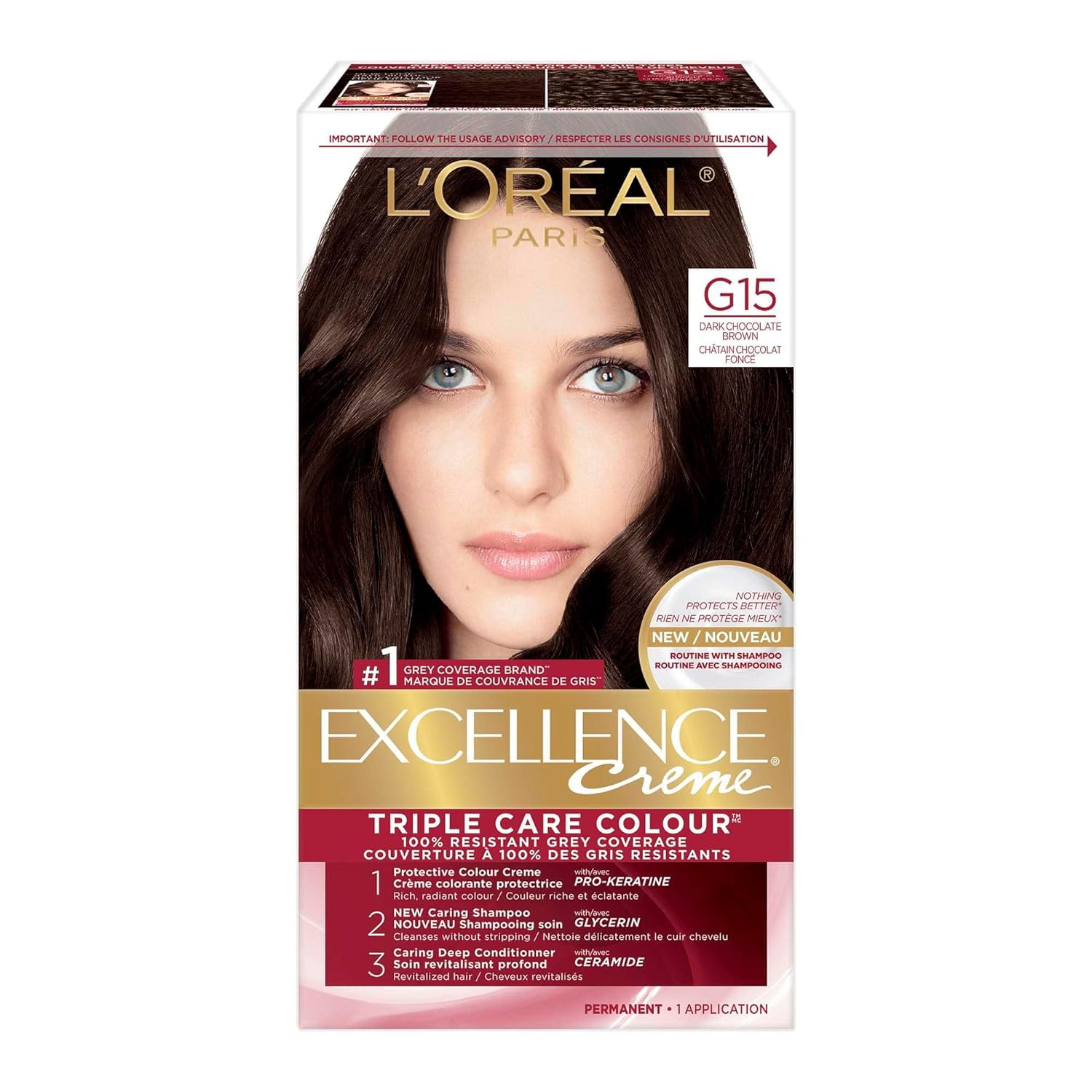 L'Oreal Paris Excellence Creme Permanent Triple Care Hair Color, 4AR ...