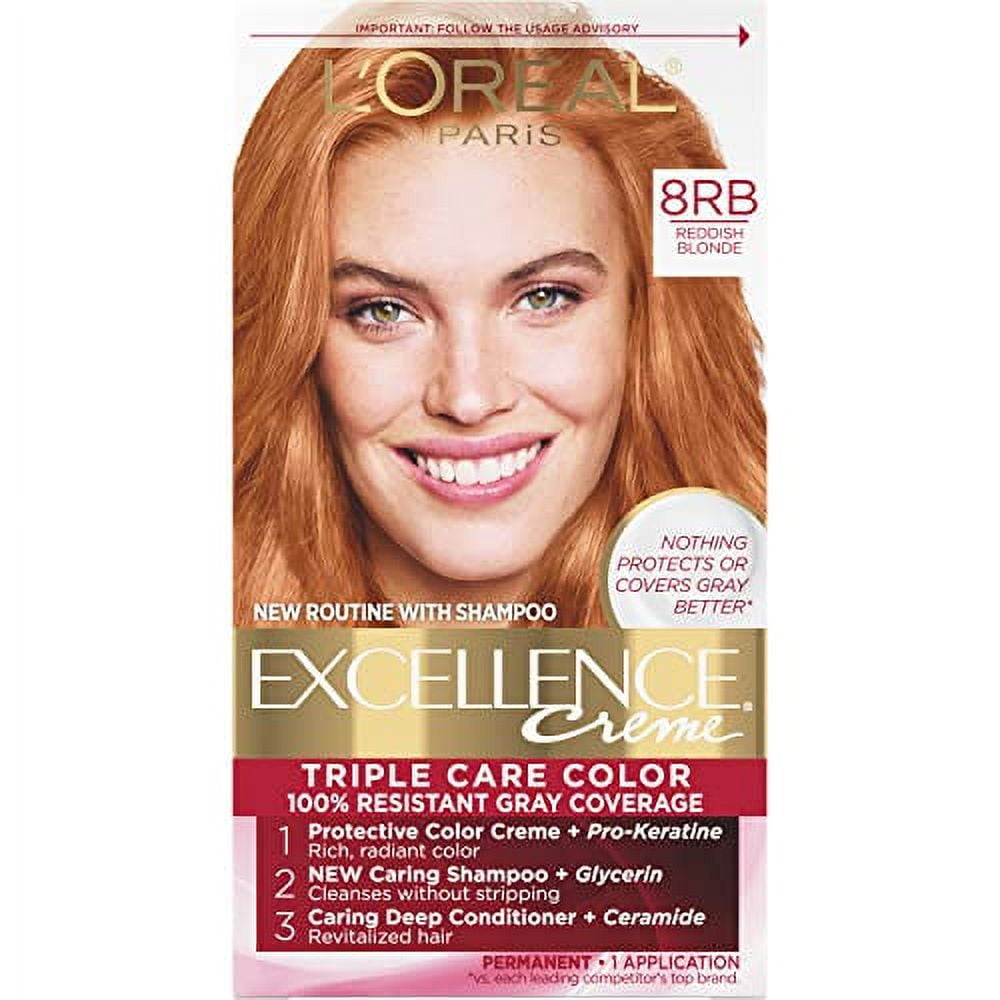 L'Oreal Paris Excellence Creme, 8RB Hair Dye, Gray Coverage For 8 Weeks ...