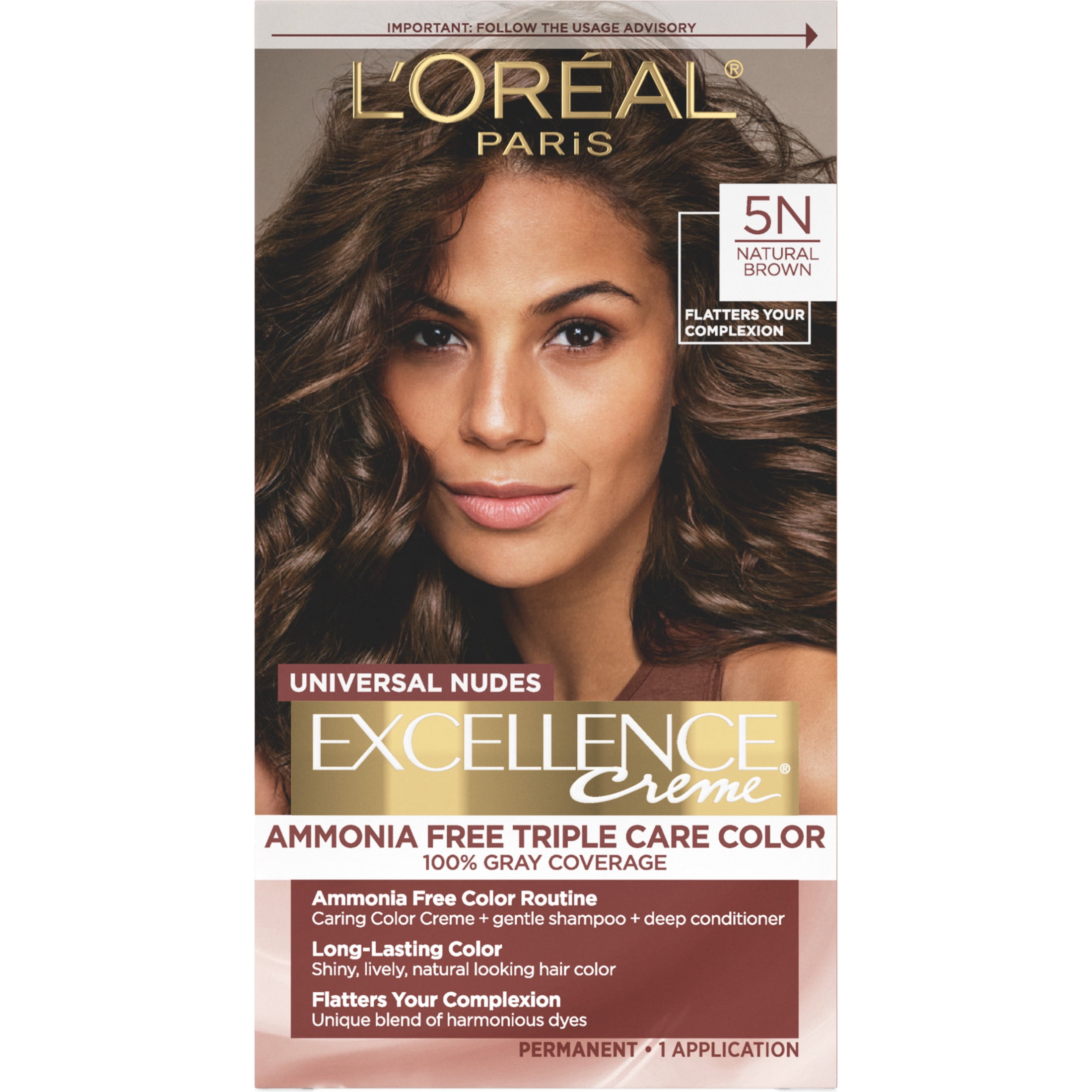 L'Oreal Paris Excellence Universal Nudes Permanent Hair Color 5N ...
