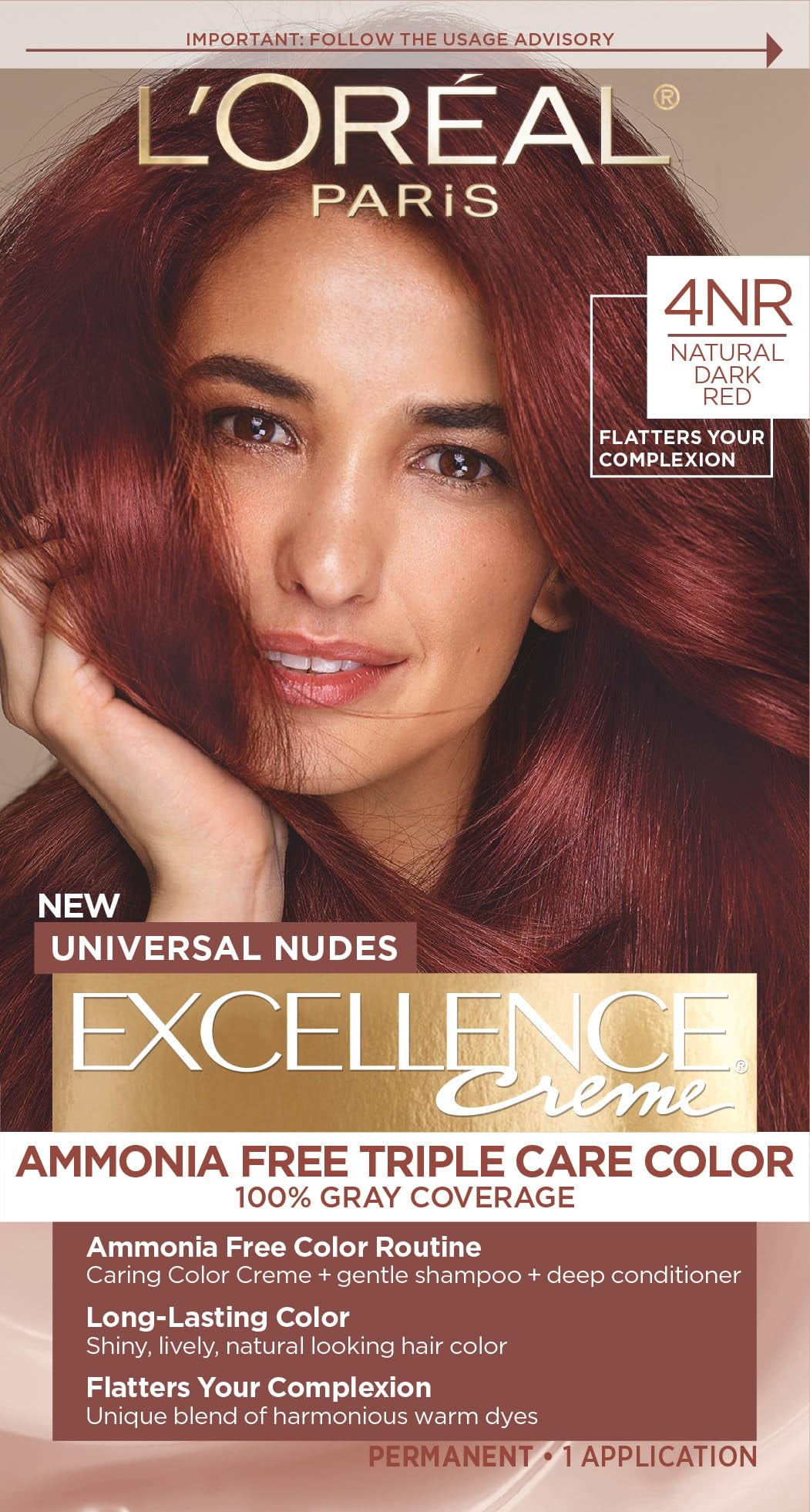 L’Oreal Paris Excellence Universal Nudes Permanent Hair Color, Ammonia ...