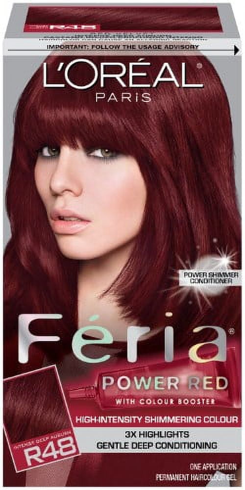 L'Oreal Paris Feria Multi-Faceted Shimmering Permanent Hair Color, R48 ...