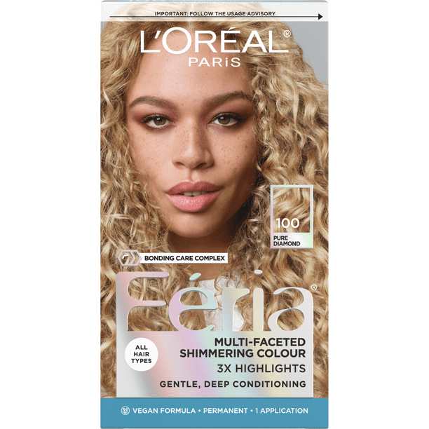 L'Oreal Paris Feria Permanent Hair Color, 100 Pure Diamond - Walmart ...
