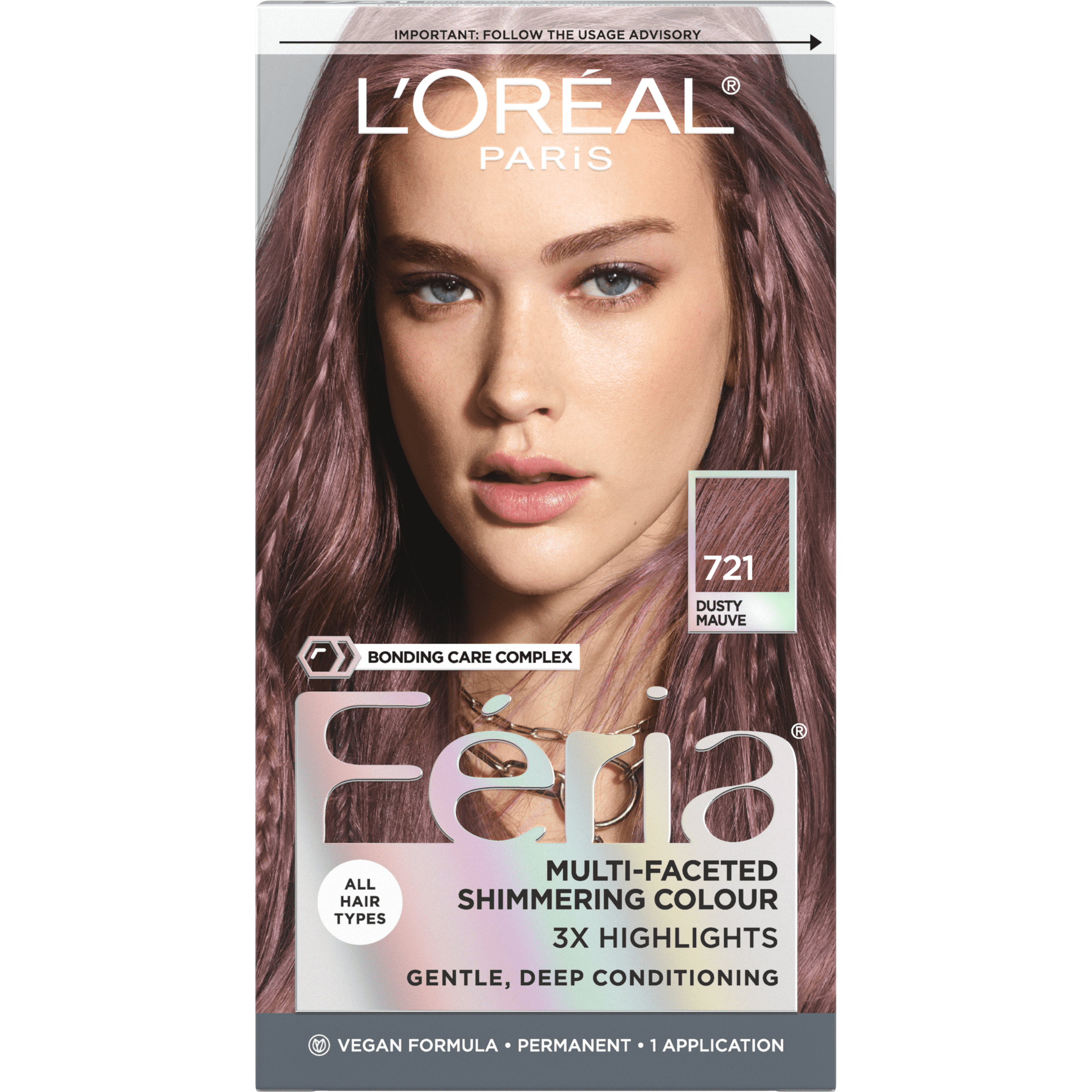 Loreal Paris Feria Permanent Hair Color 721 Dusty Mauve Walmart Business Supplies