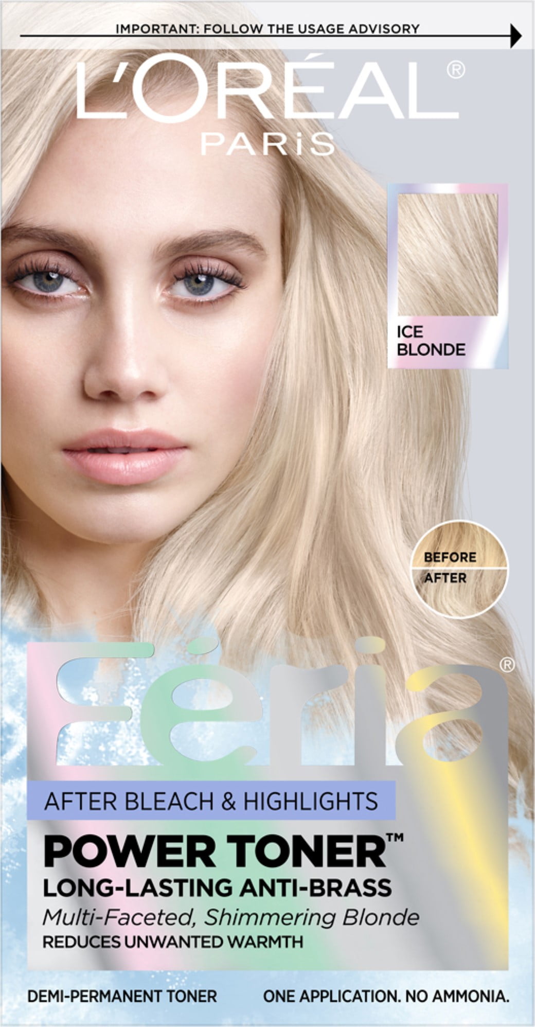 L'Oreal Paris Feria Power Toner, Long Lasting Anti Brass Toner Ice ...
