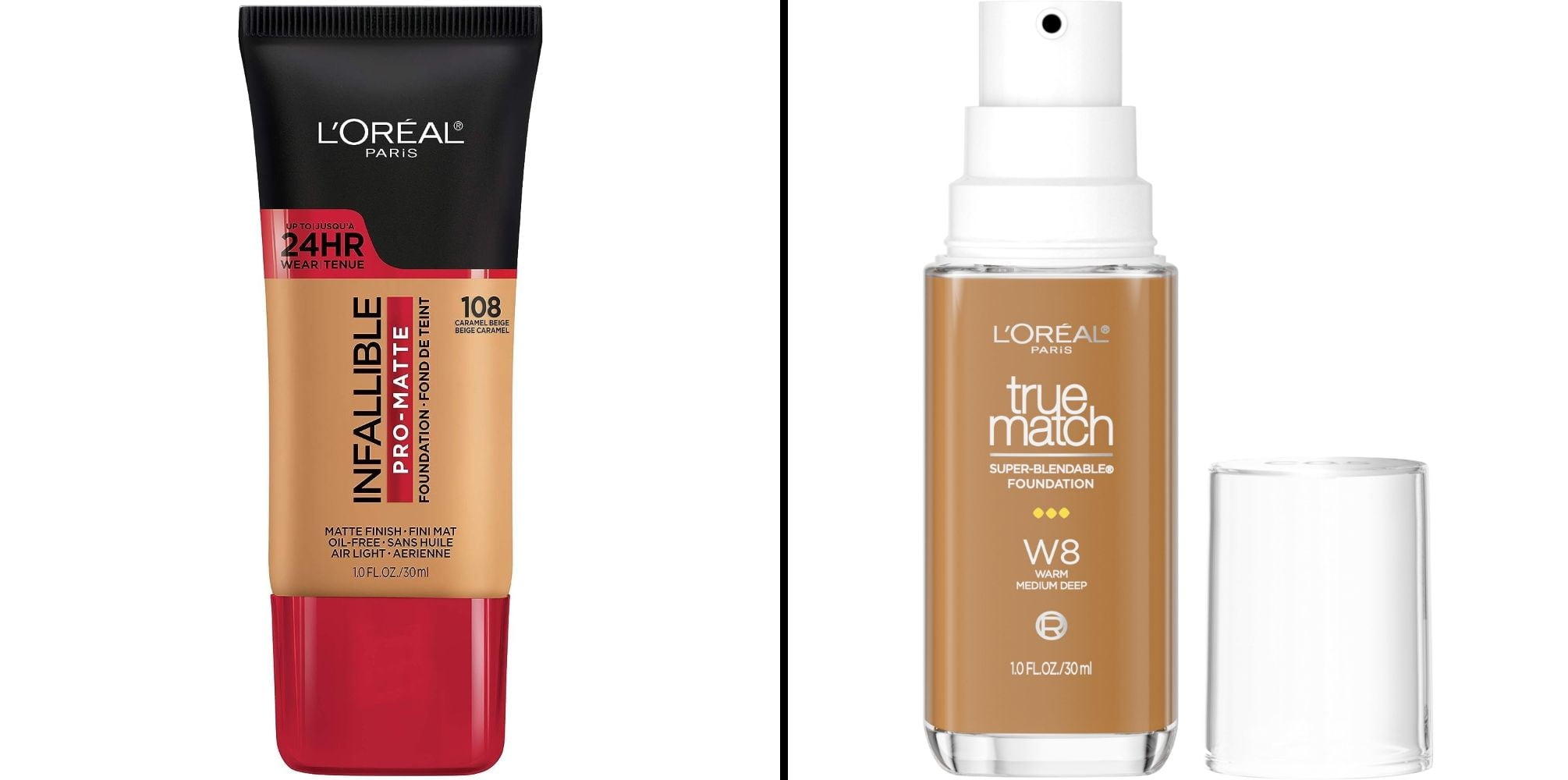 L'Oreal Paris Foundation Makeup, W8, Medium Deep, 1 Fl Oz & L’Oréal ...