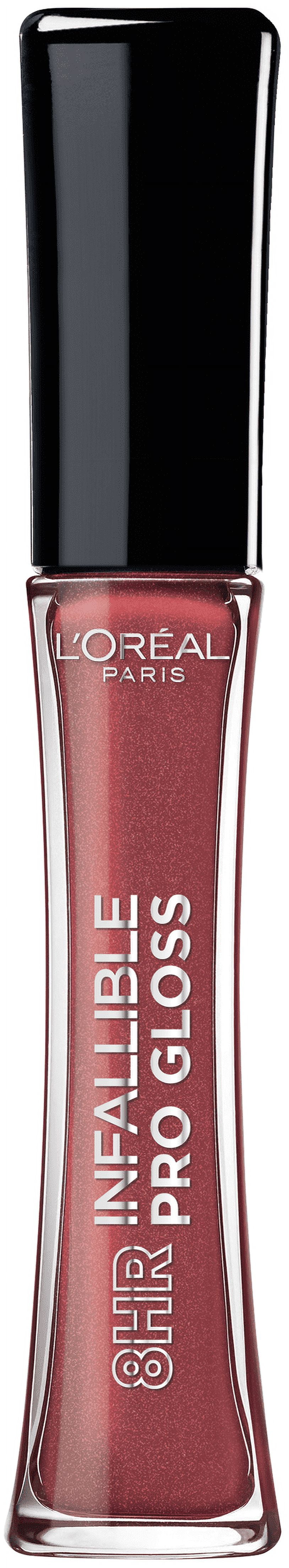 L'Oreal Paris Infallible 8 Hour Lip Gloss, Cherry Flash, Hydrating Liquid Lip Gloss, 0.21 fl oz ...